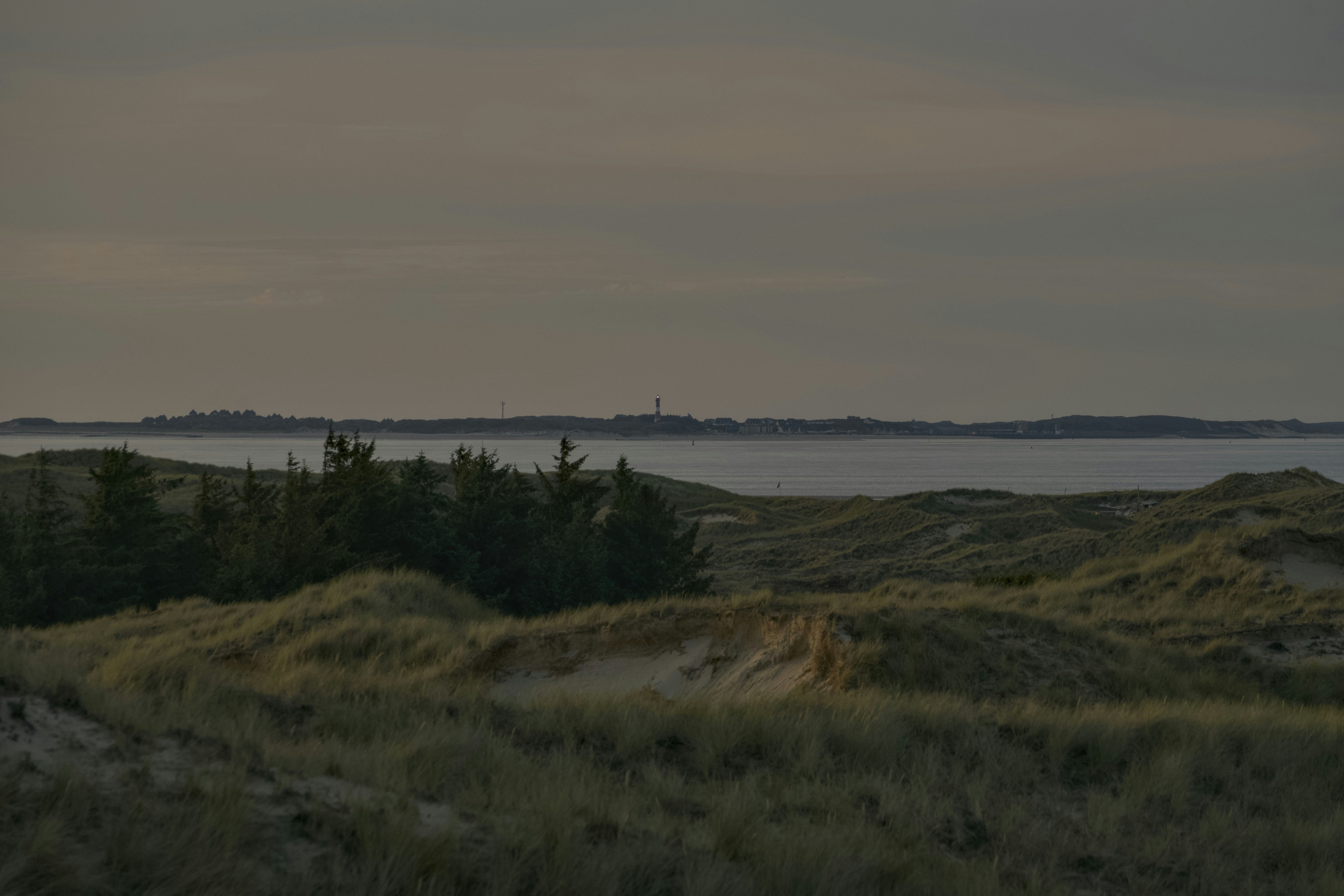 Dune Crest at Dusk: Silent Shoreline and Sea