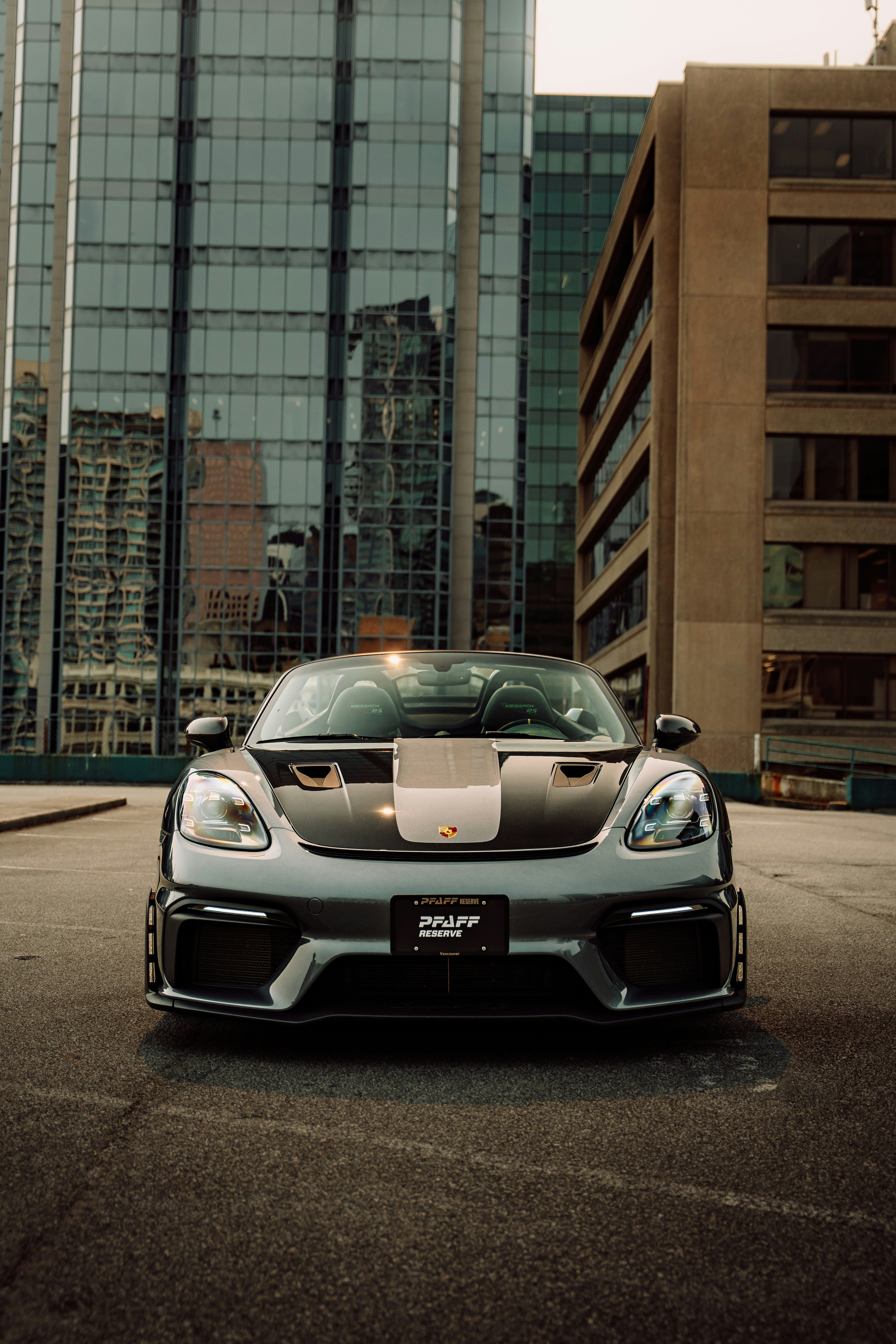 Chrome Dagger: Urban Porsche in a Glass Canopy