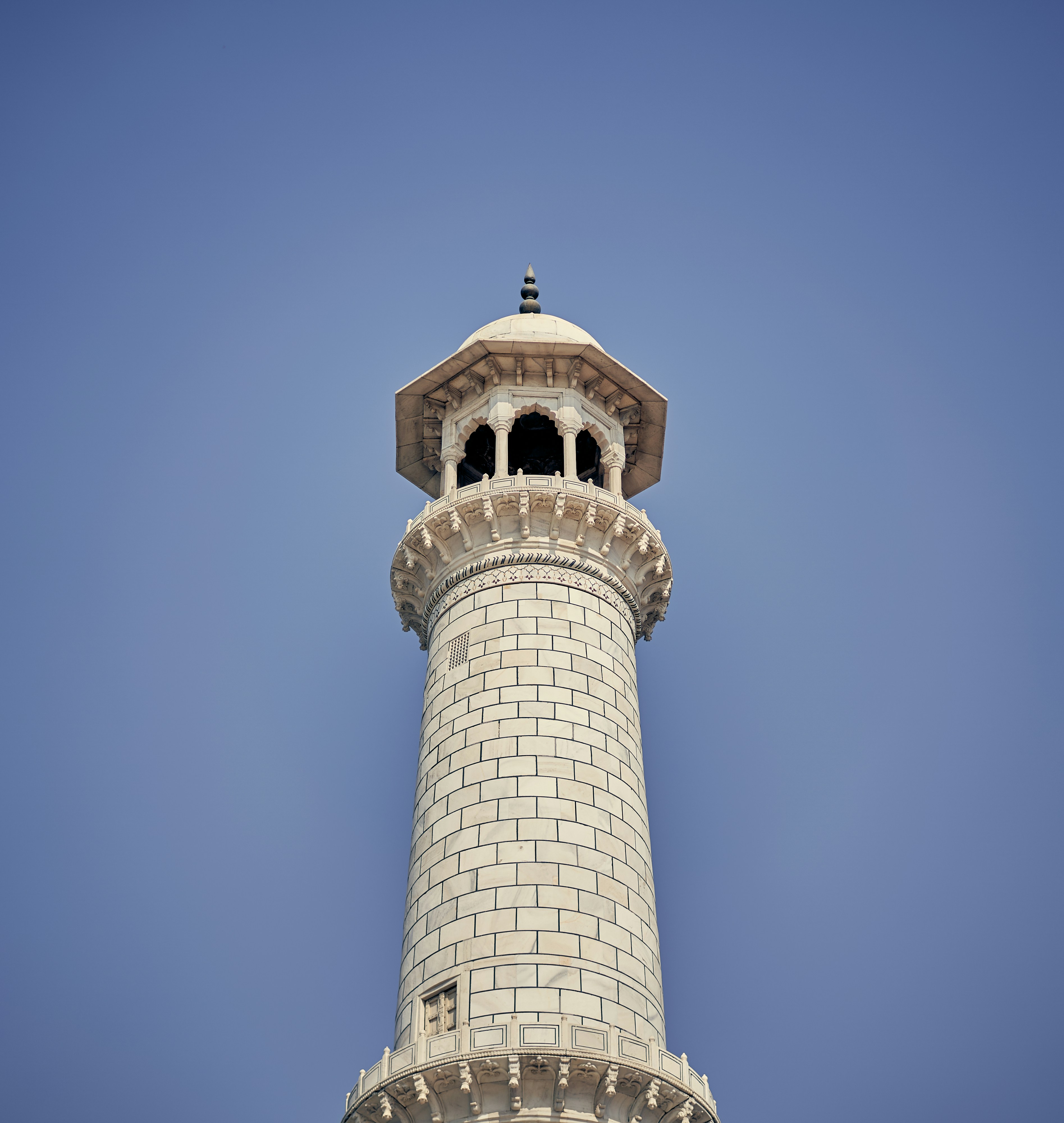 Skyward Marble: The Lonely Minaret Reaching for the Blue