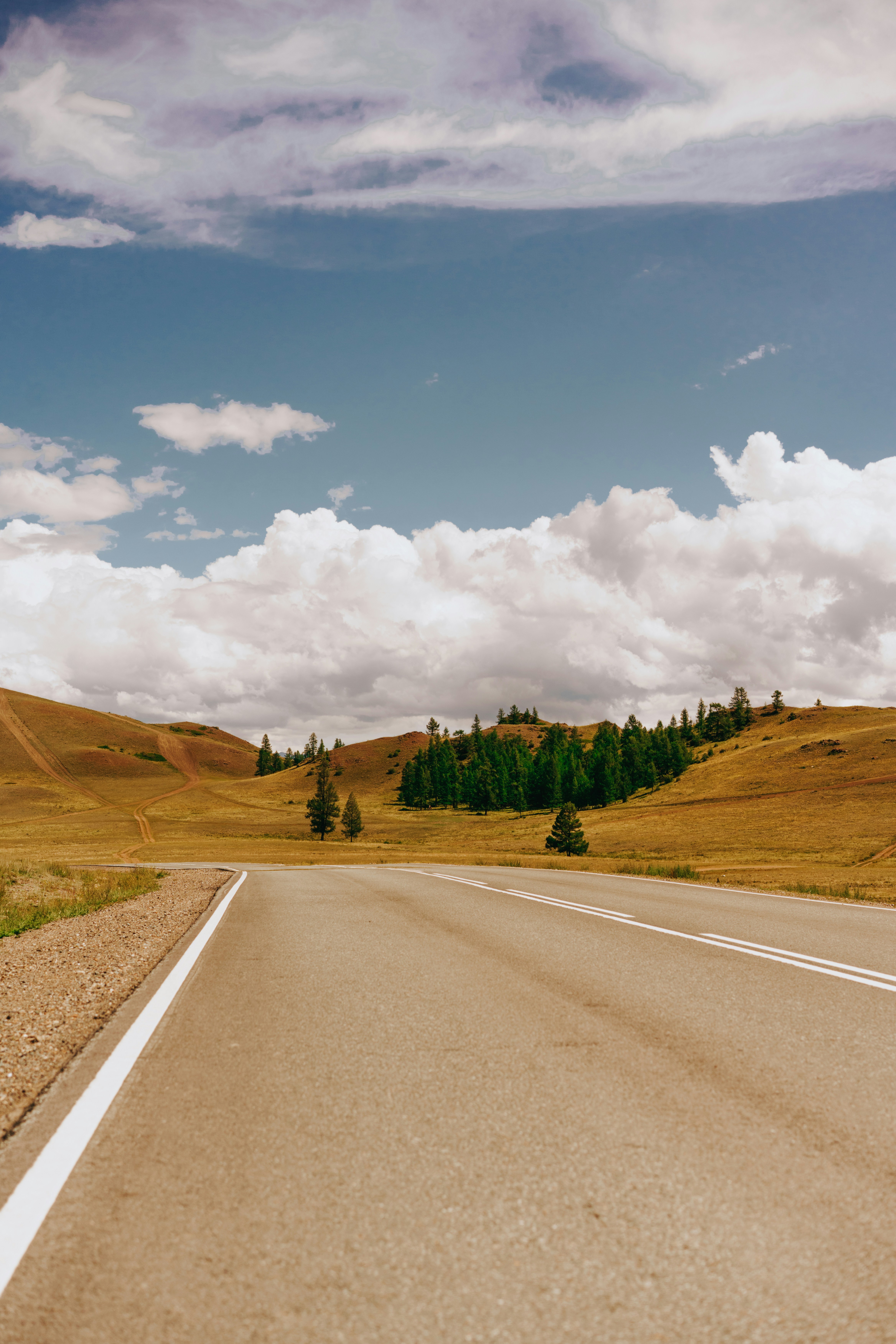 Open Highway Toward the Distant Hills