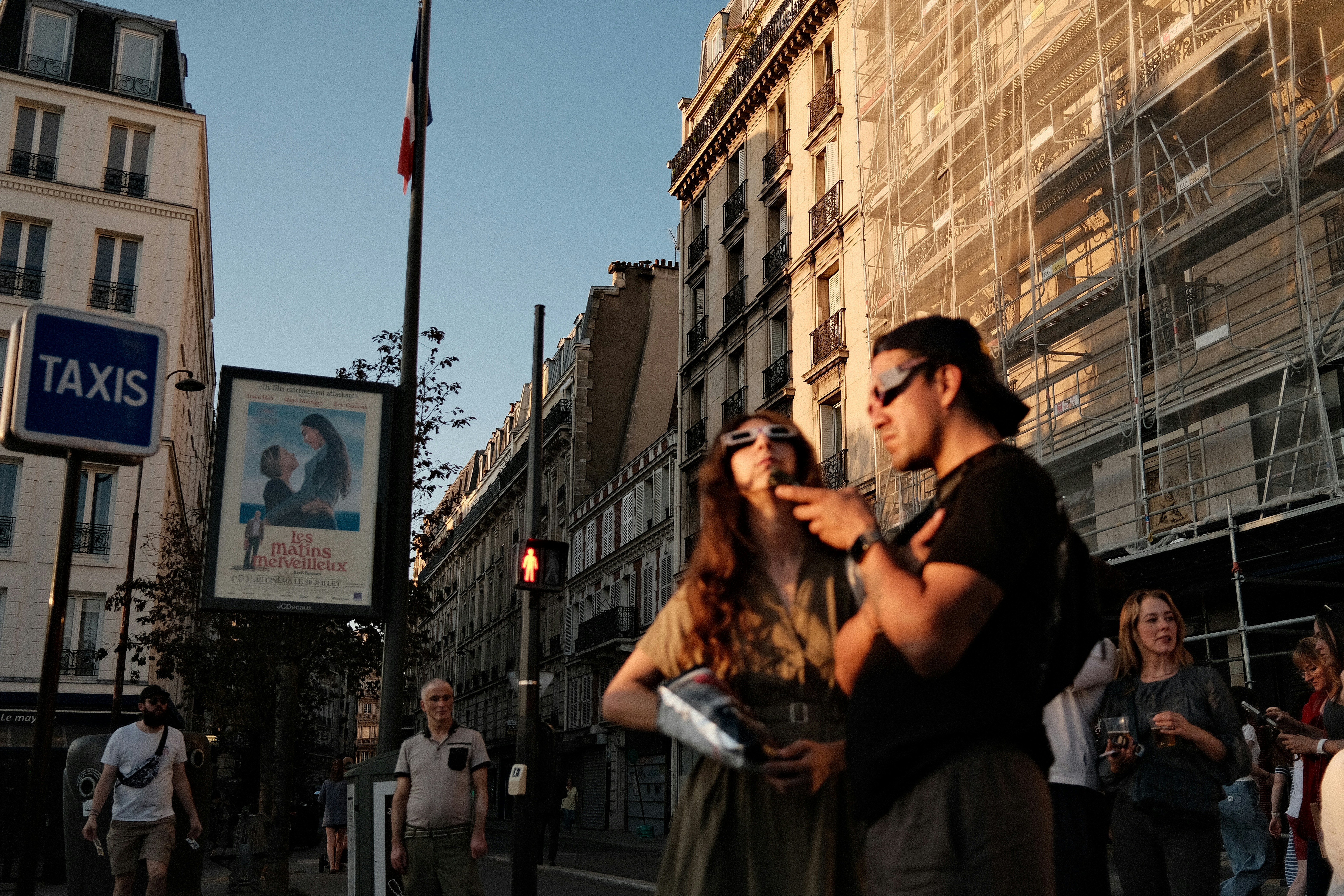 Urban Glance: A Couple Amid City Pulse