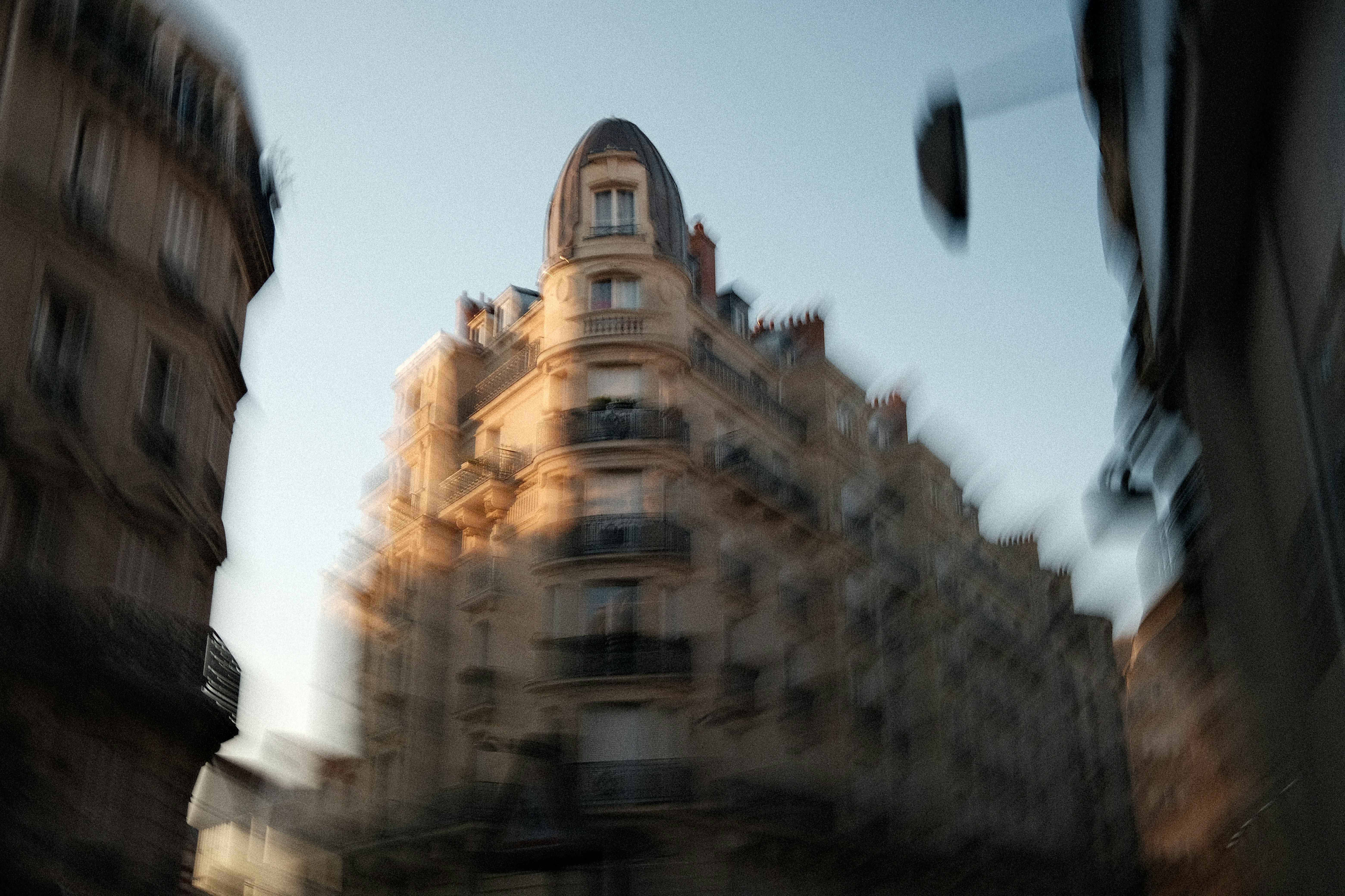 Blurred City Facade: A Tilt-Shift of a Historic Corner