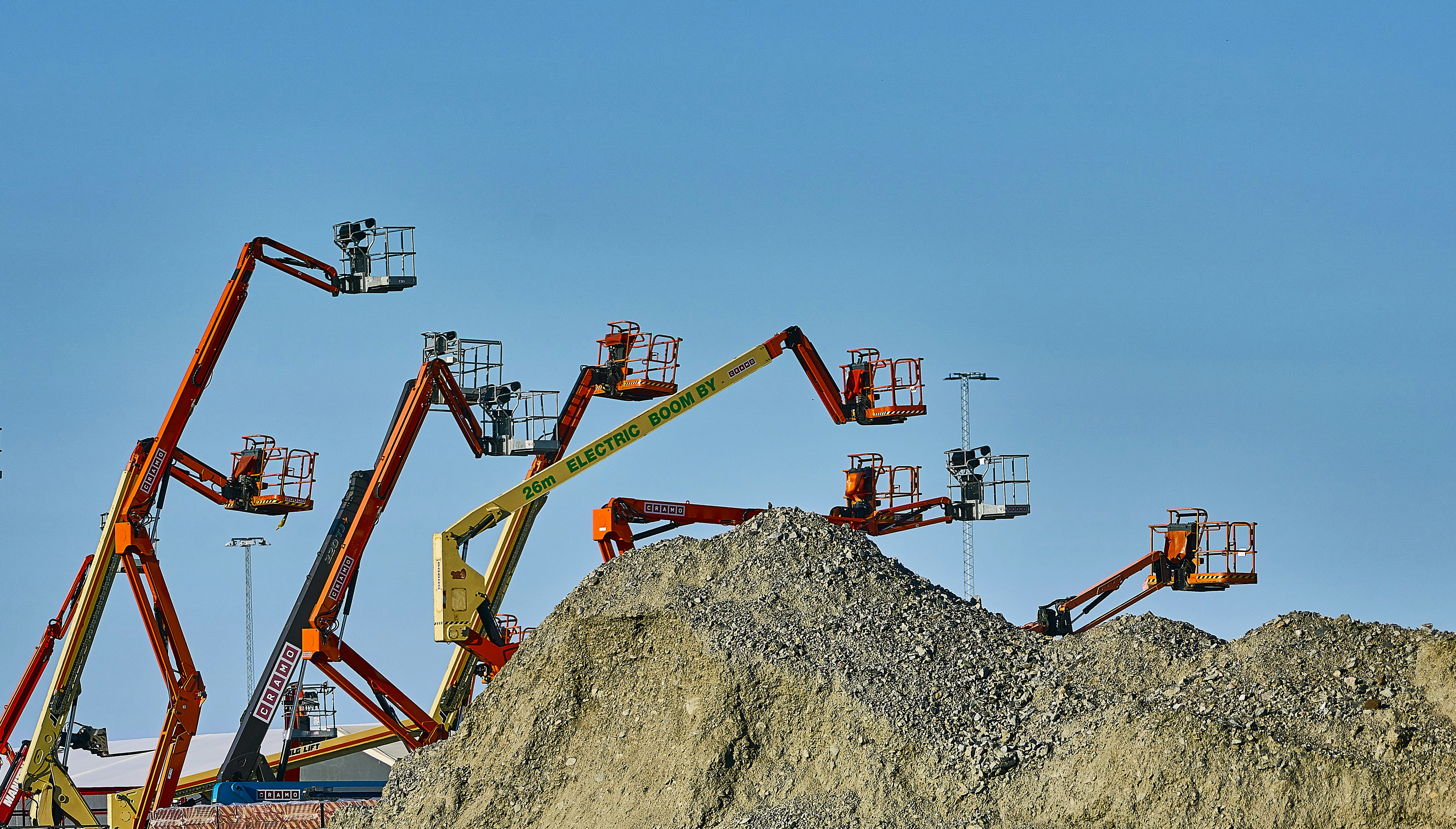 Crane Chorus Over a Pile of Quarry Dust
