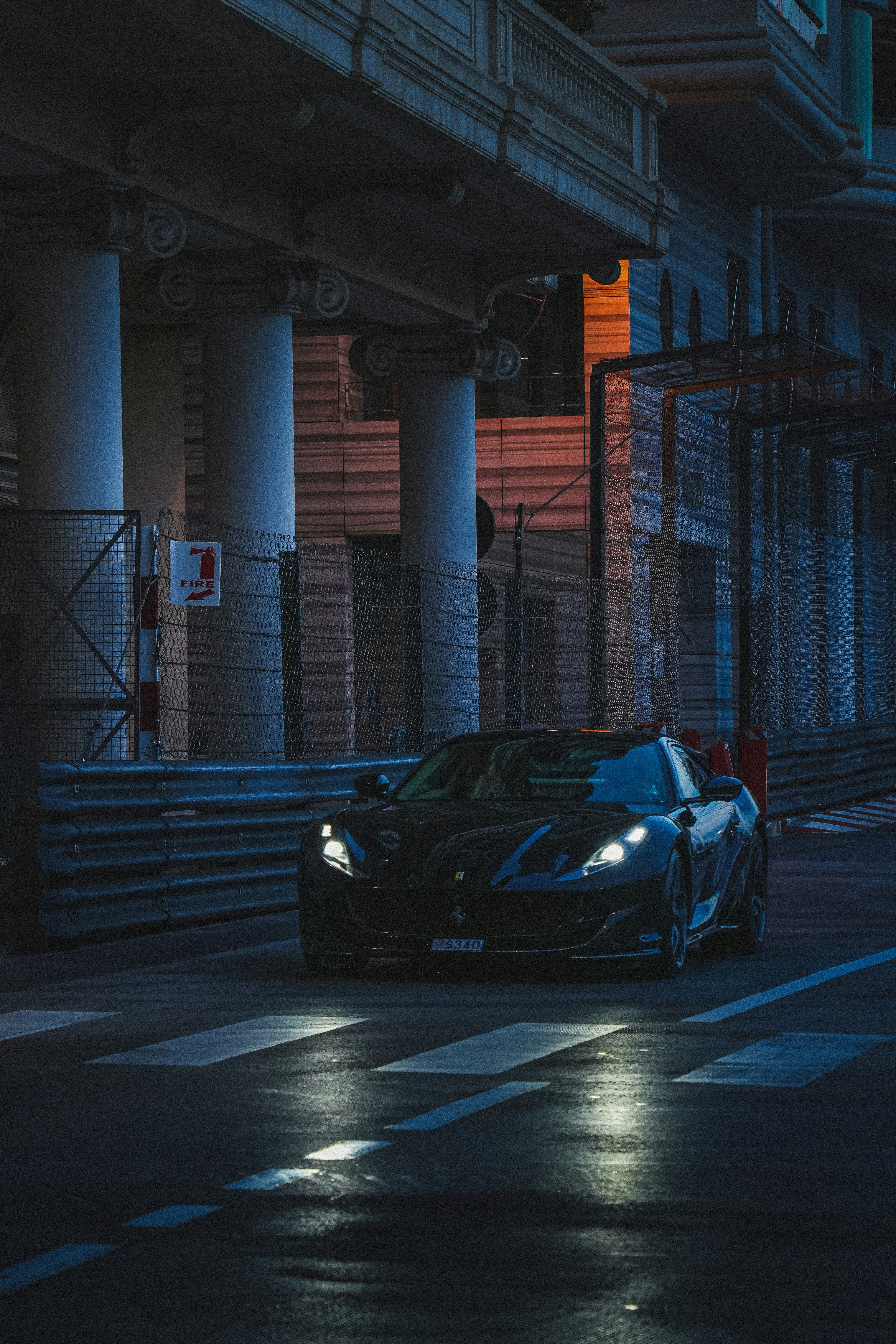 Midnight Run Through the Barriered Street