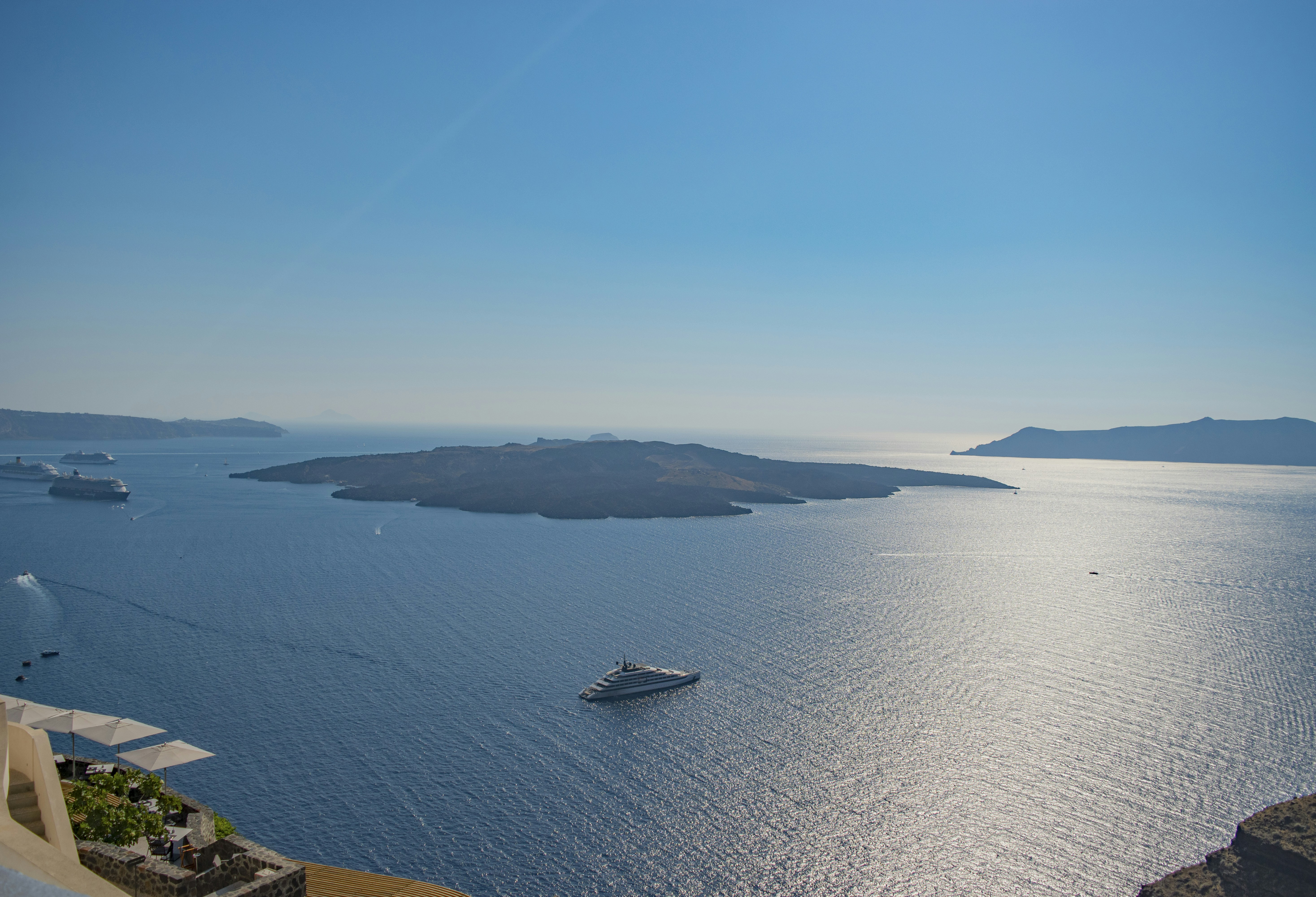 Azure Horizon: A Mediterranean Sea Sweep with Passing Yachts