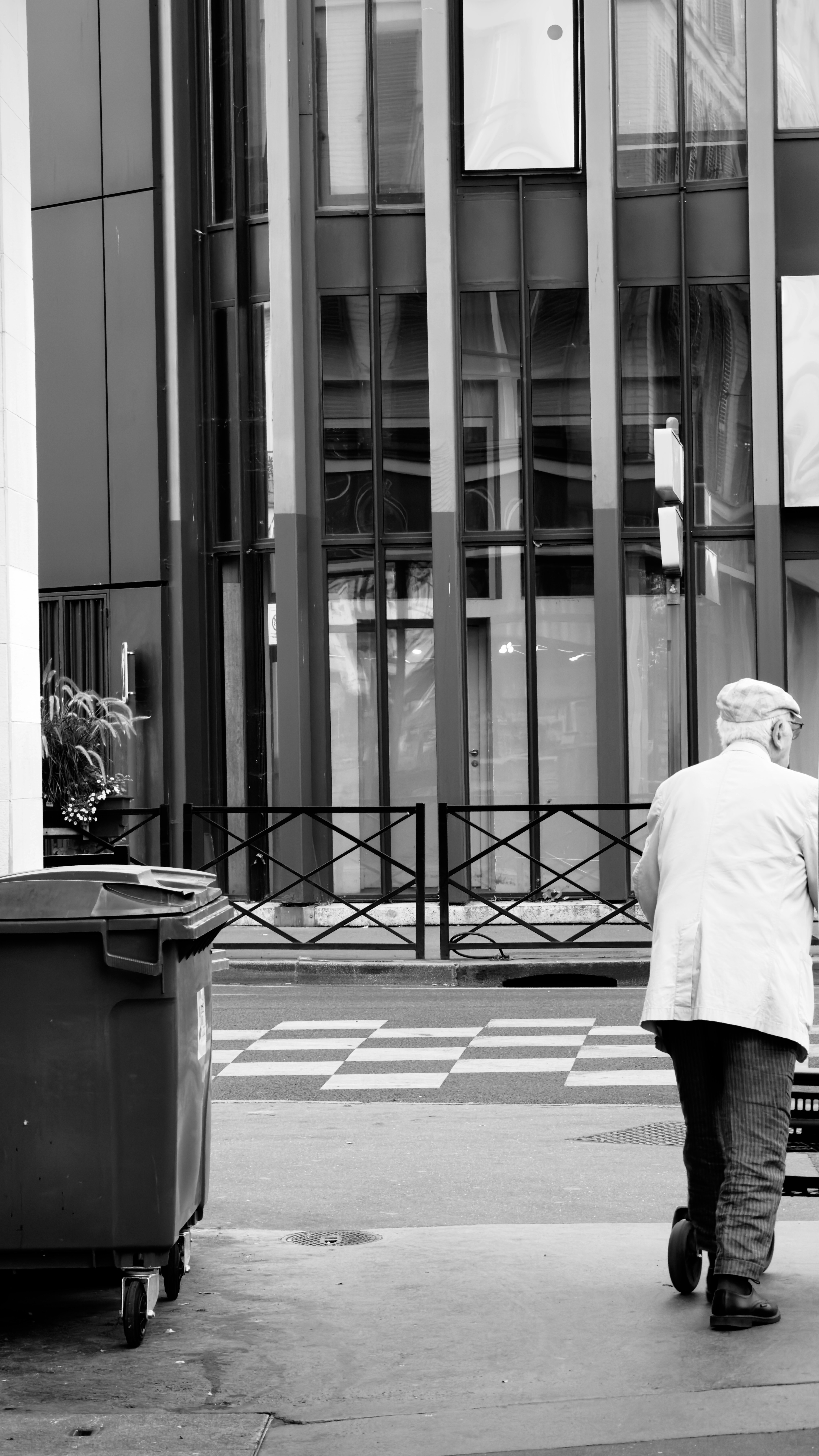 Passing Quietly by Glass and Grid