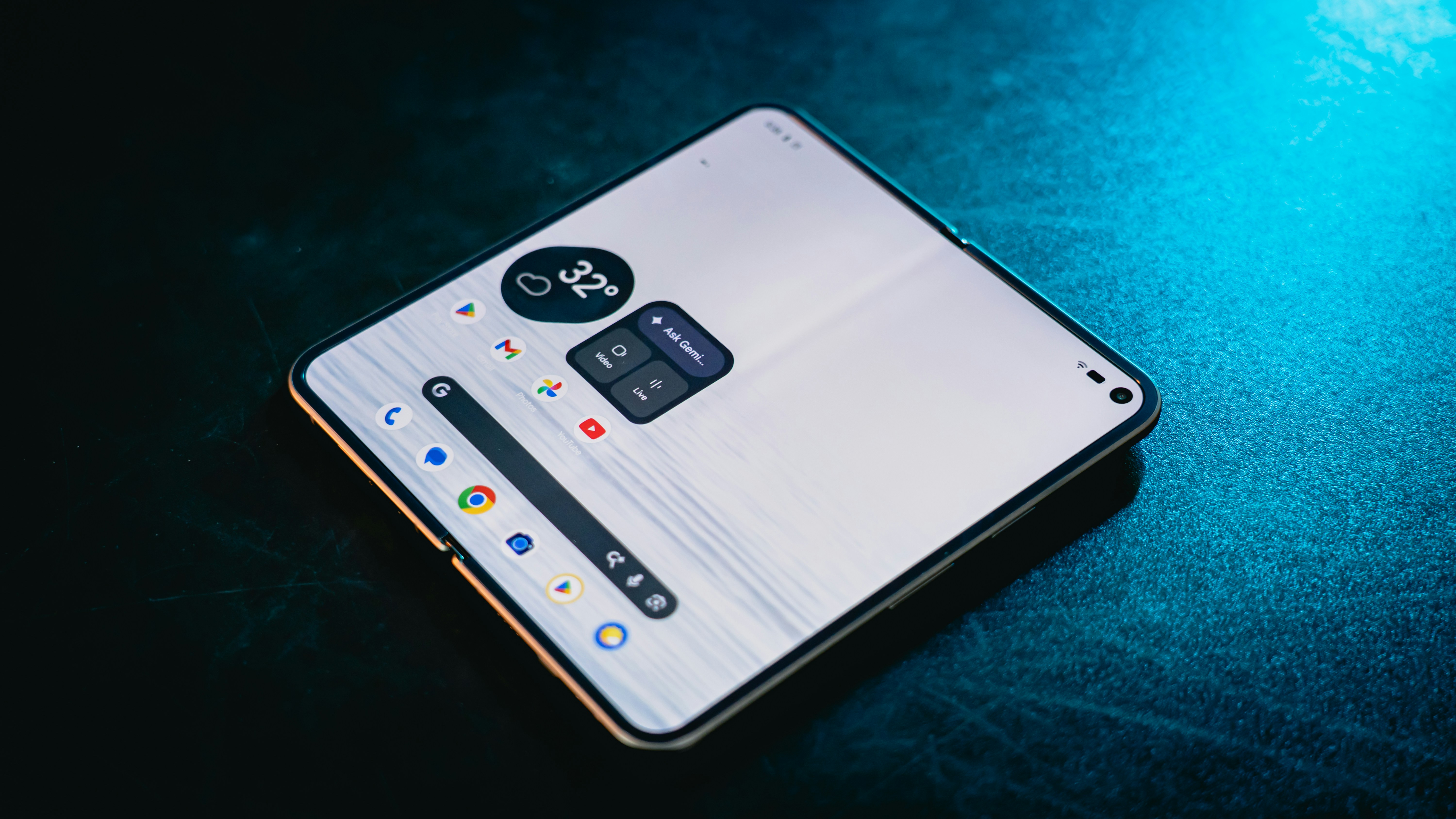 Lith Display: A Sleek Smartphone Resting on a Satin Surface