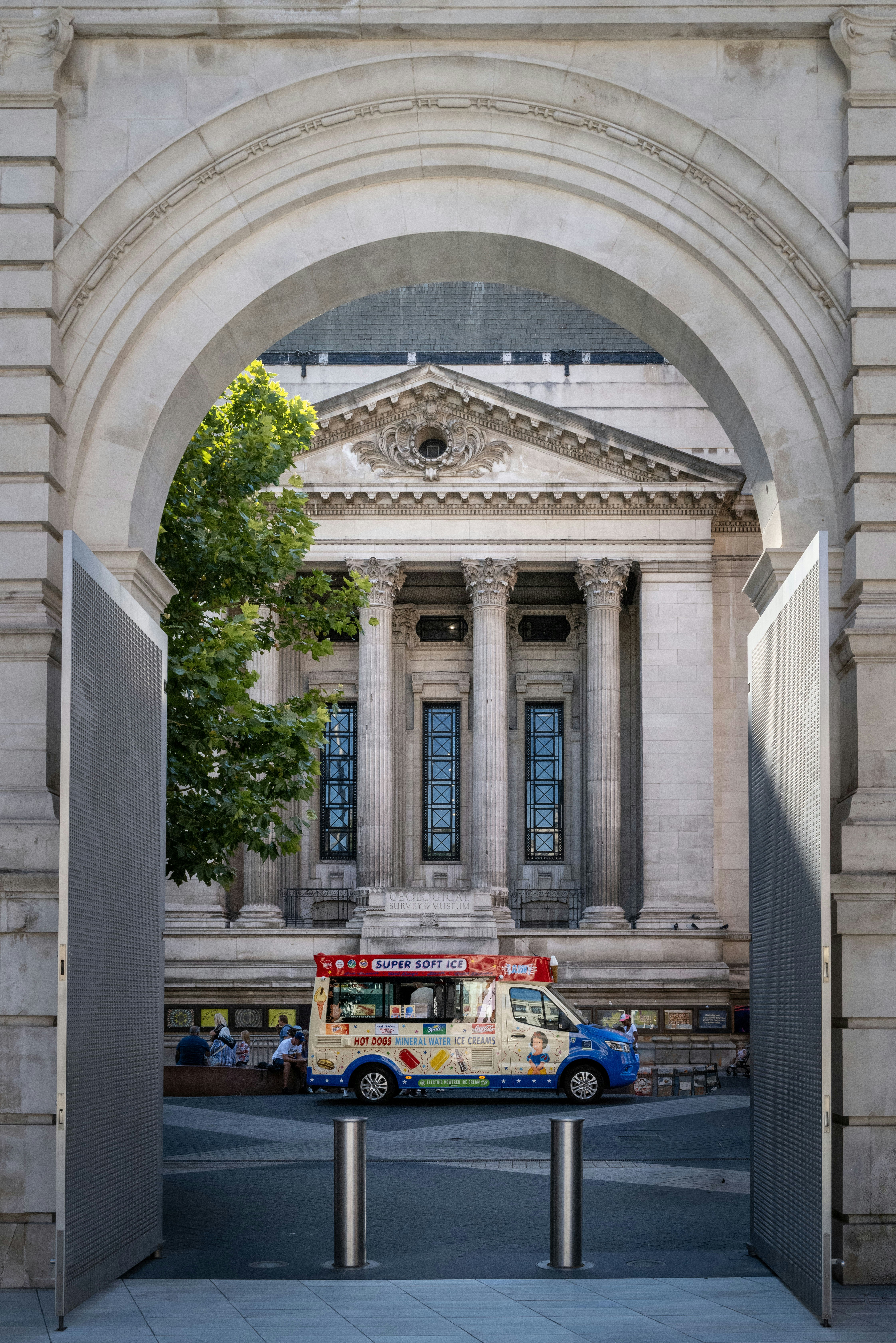 Through the Arch to the Marble Facade