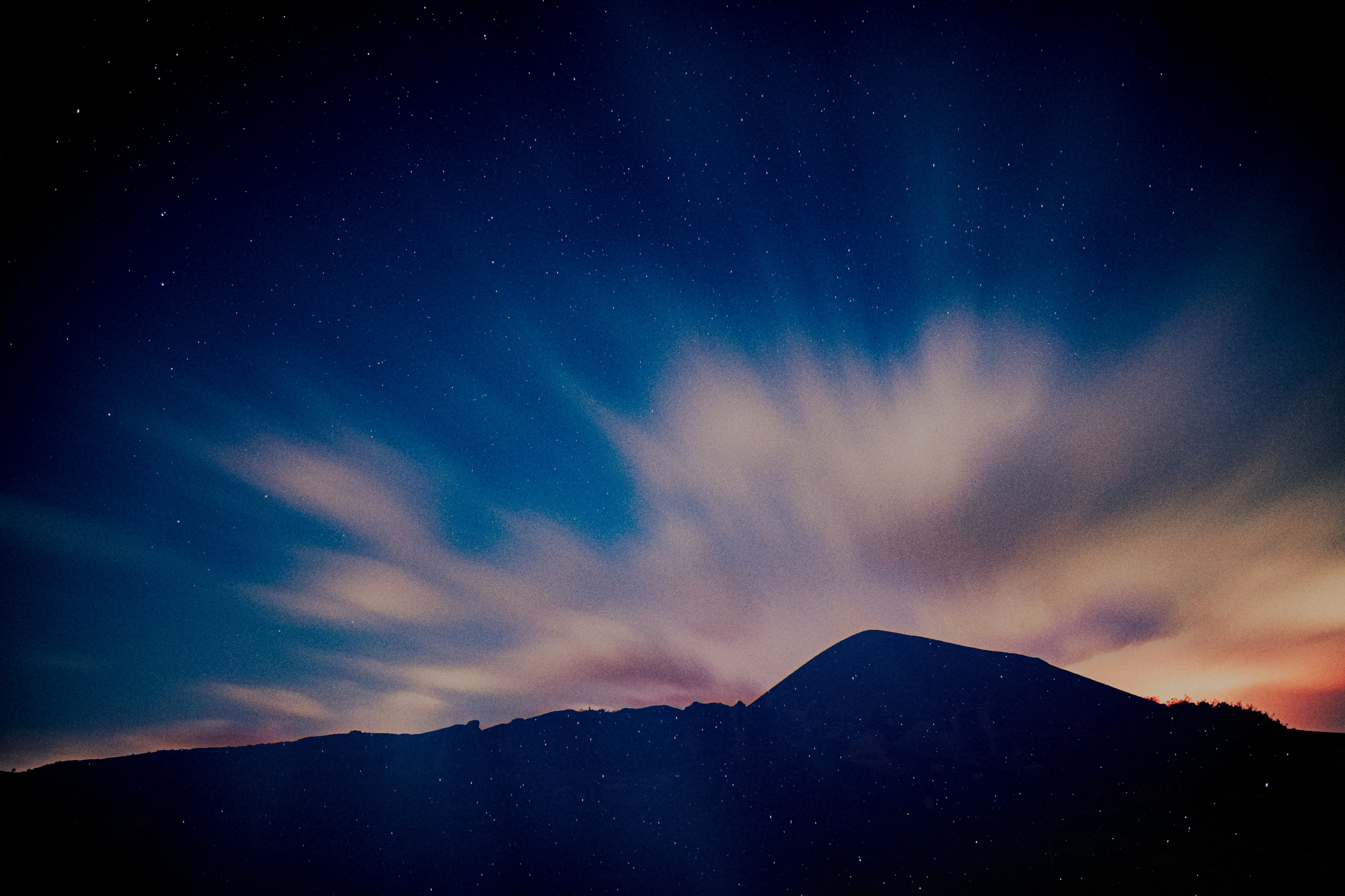 Star Trails Over a Silent Ridge