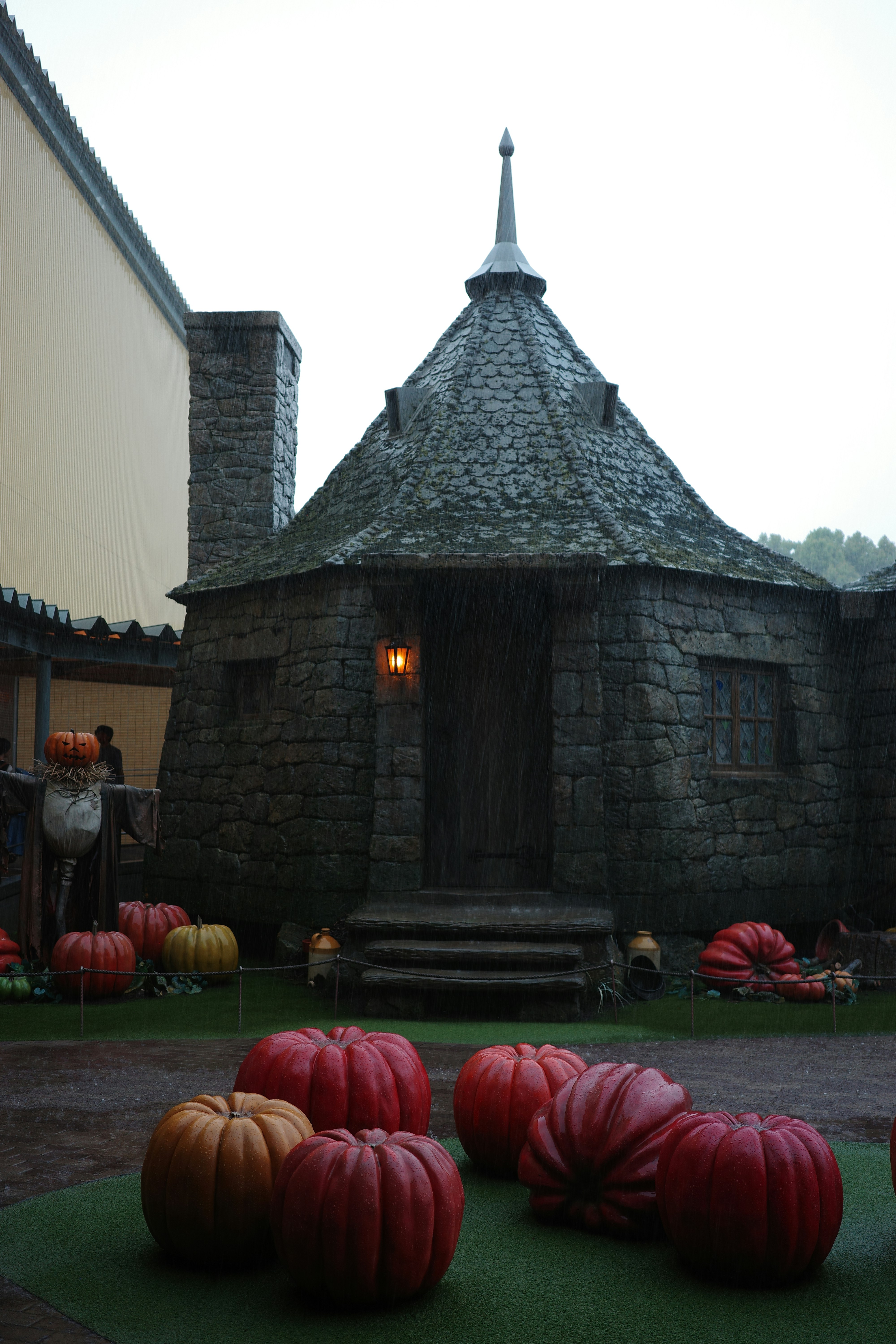 Pumpkin Parade at the Stone Chapel: Autumn Quiet in the Courtyard
