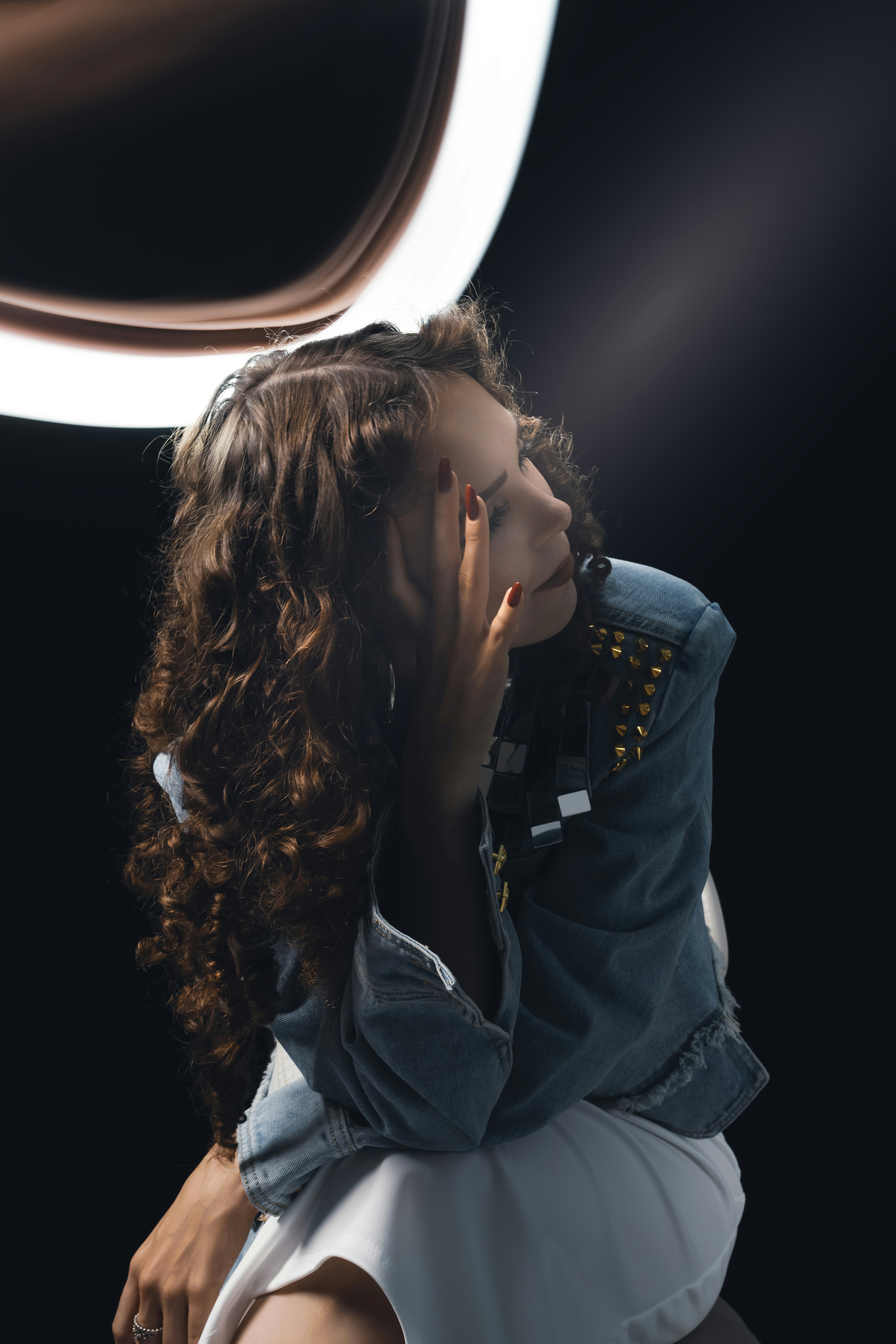 Halo of Light: A Portrait in Neon Night