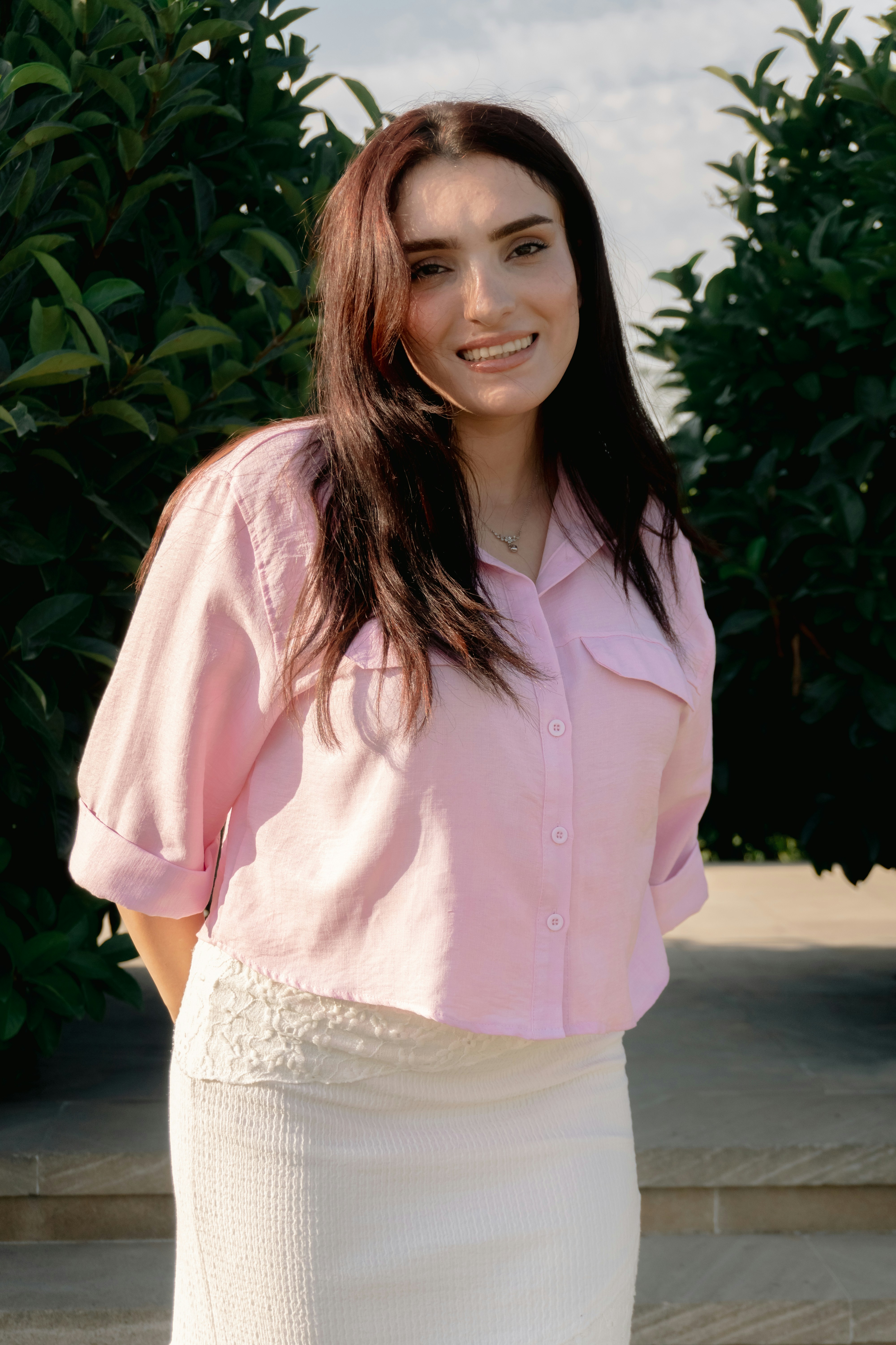 Soft Portrait in Peach Light