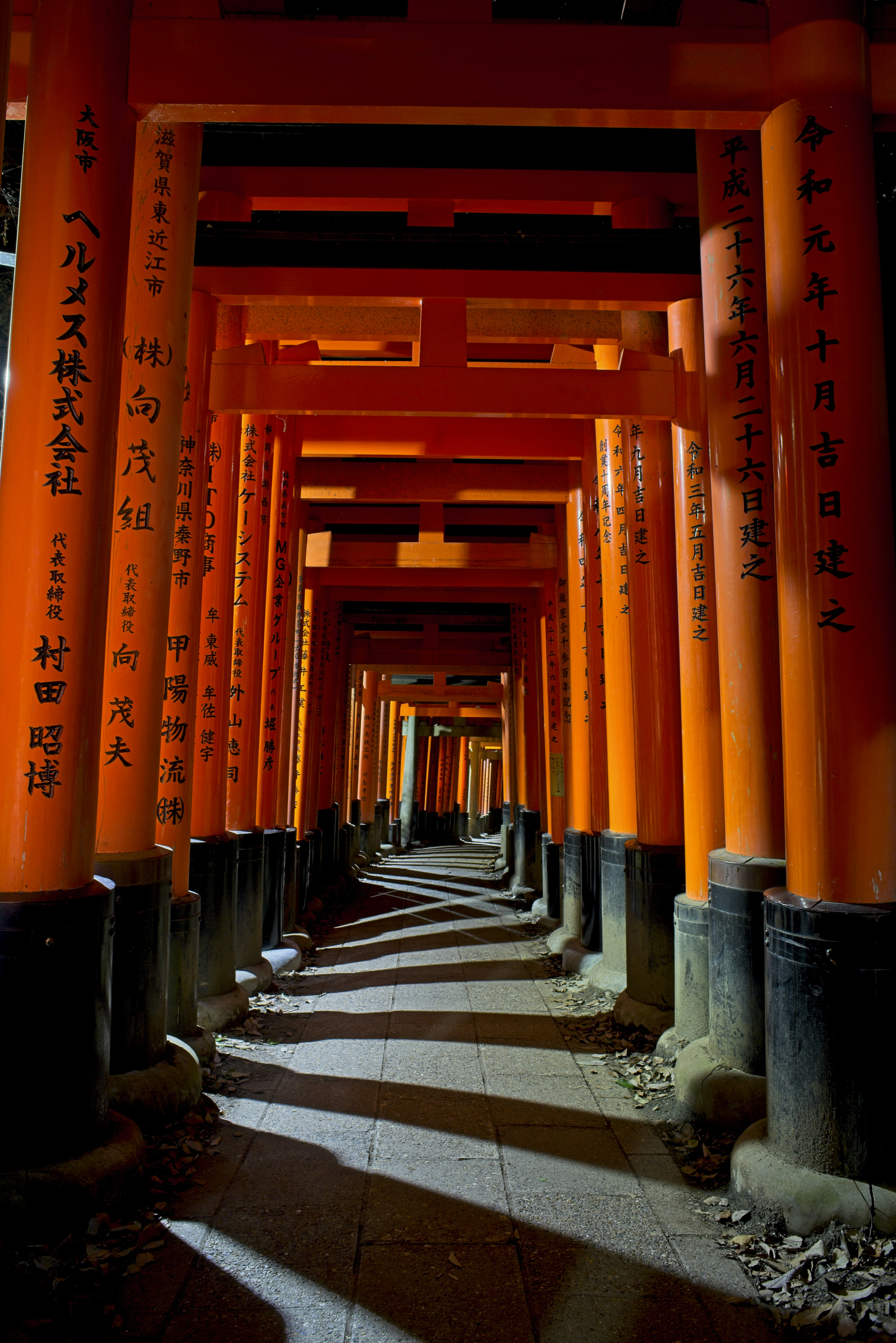 Red Corridor: Torii Gates Stretching into the Light
