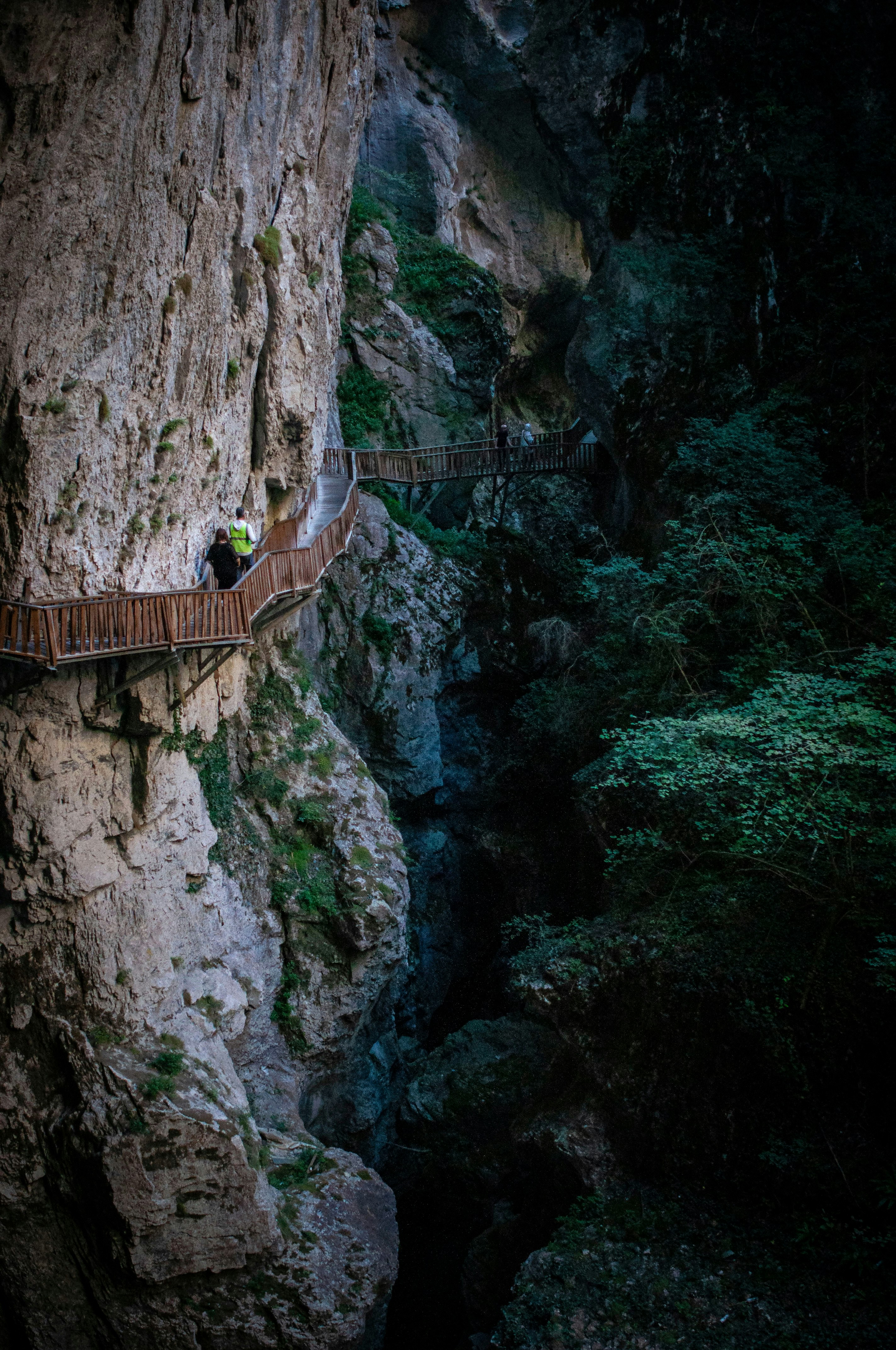 Suspended Path Through Silent Cliff