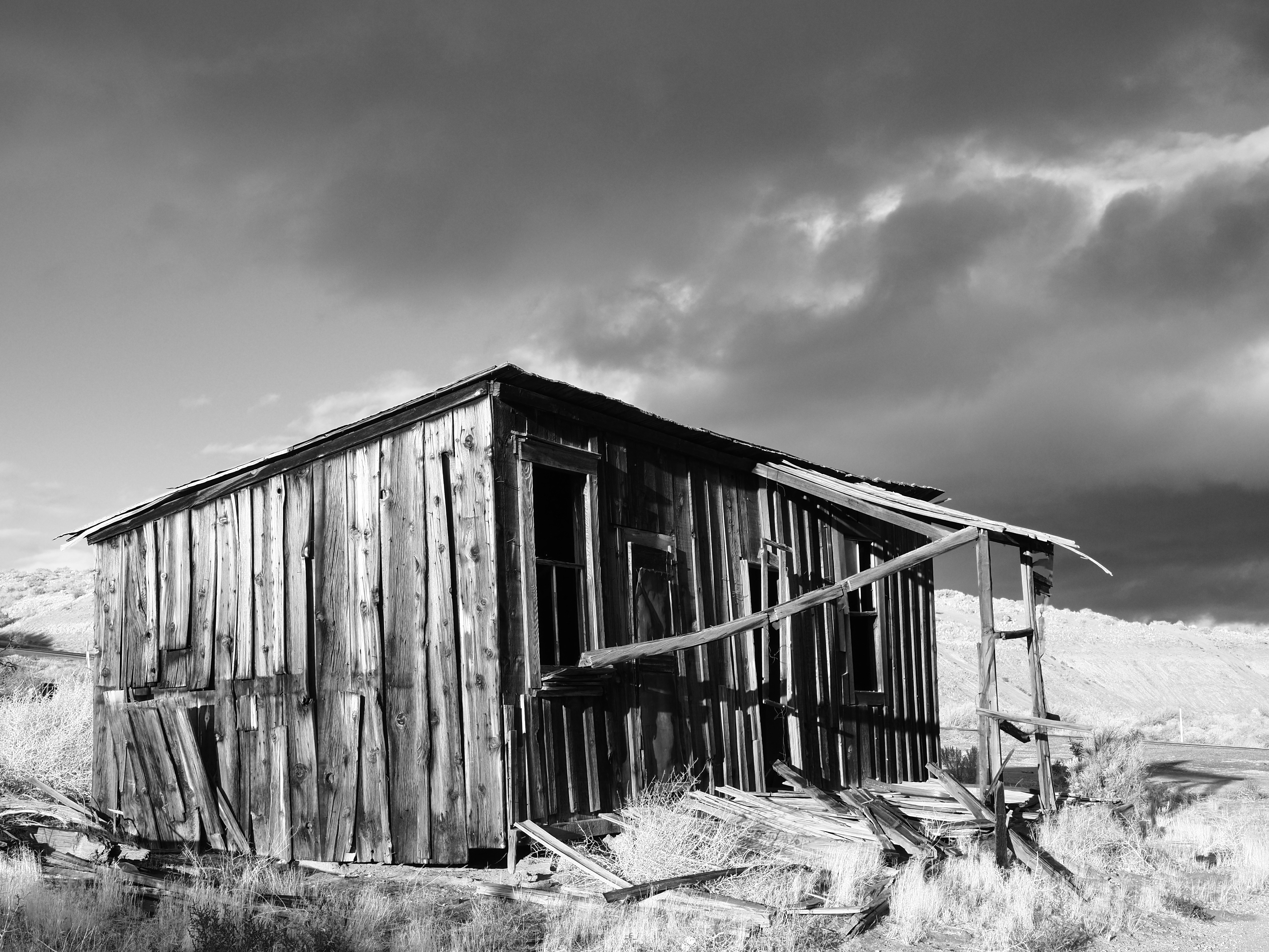 Weathered Shed in a Quiet Field