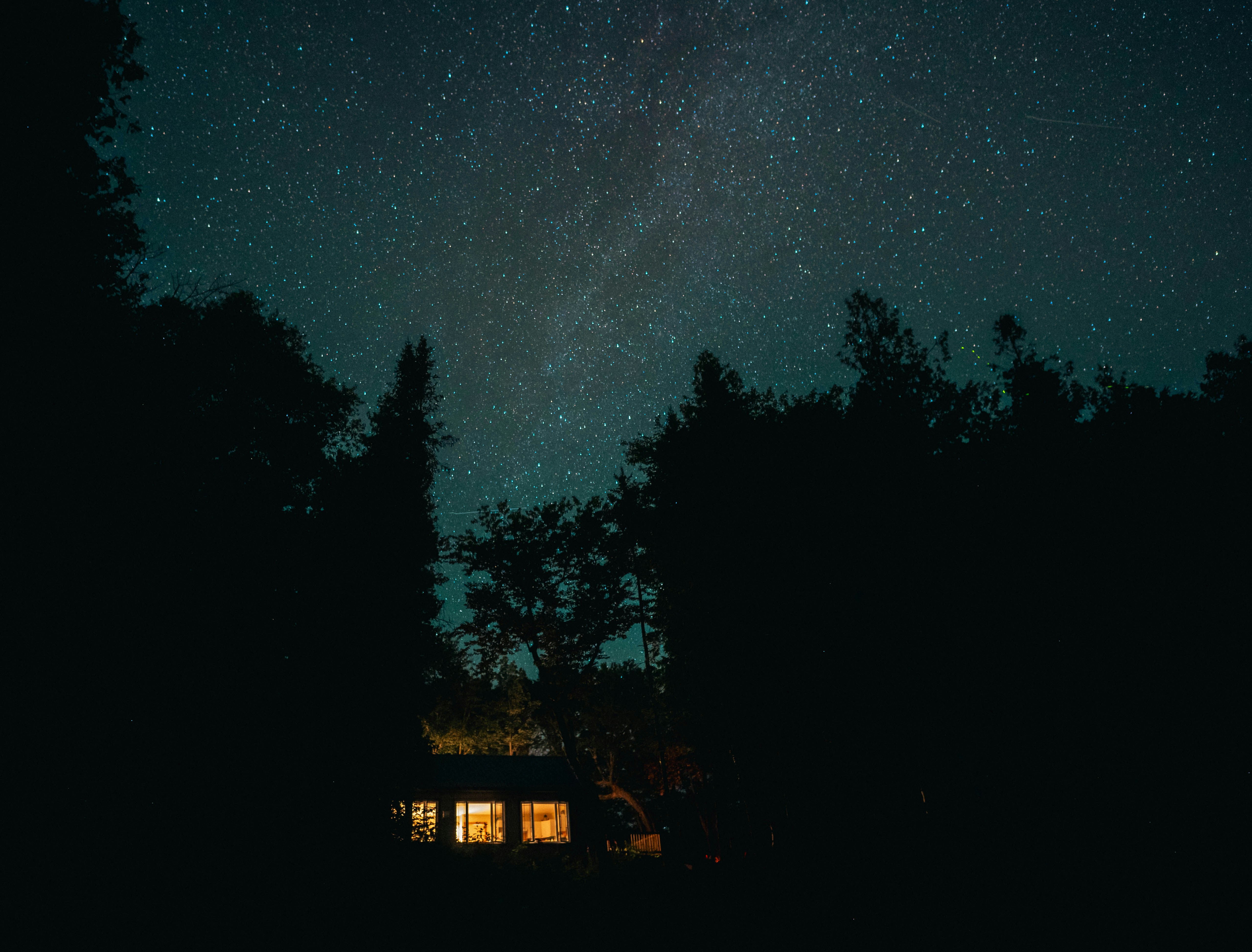  Milky Way over a Quiet Cabin
