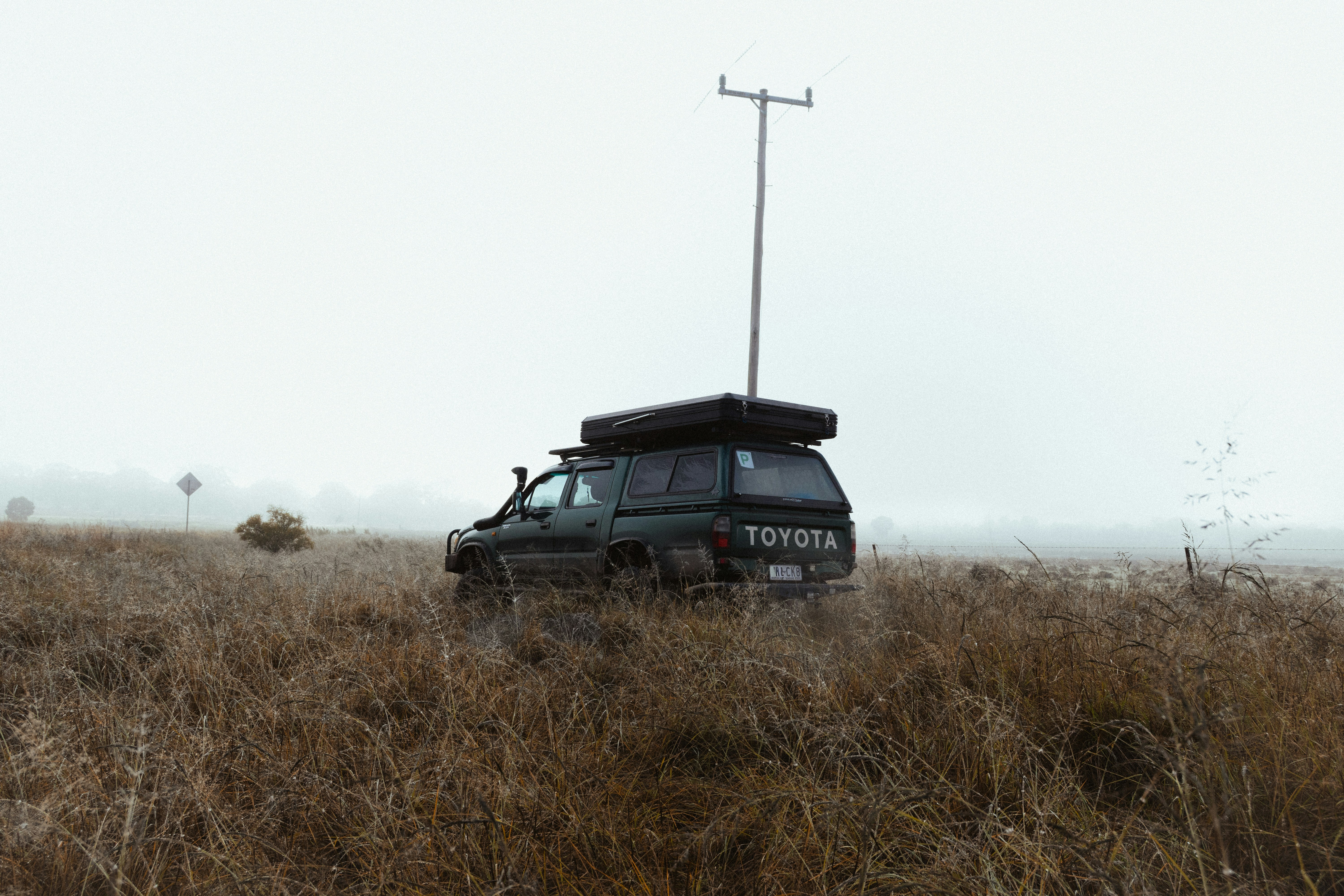 Deserted Fieldbound Explorer: A Toyota Stands Vigil