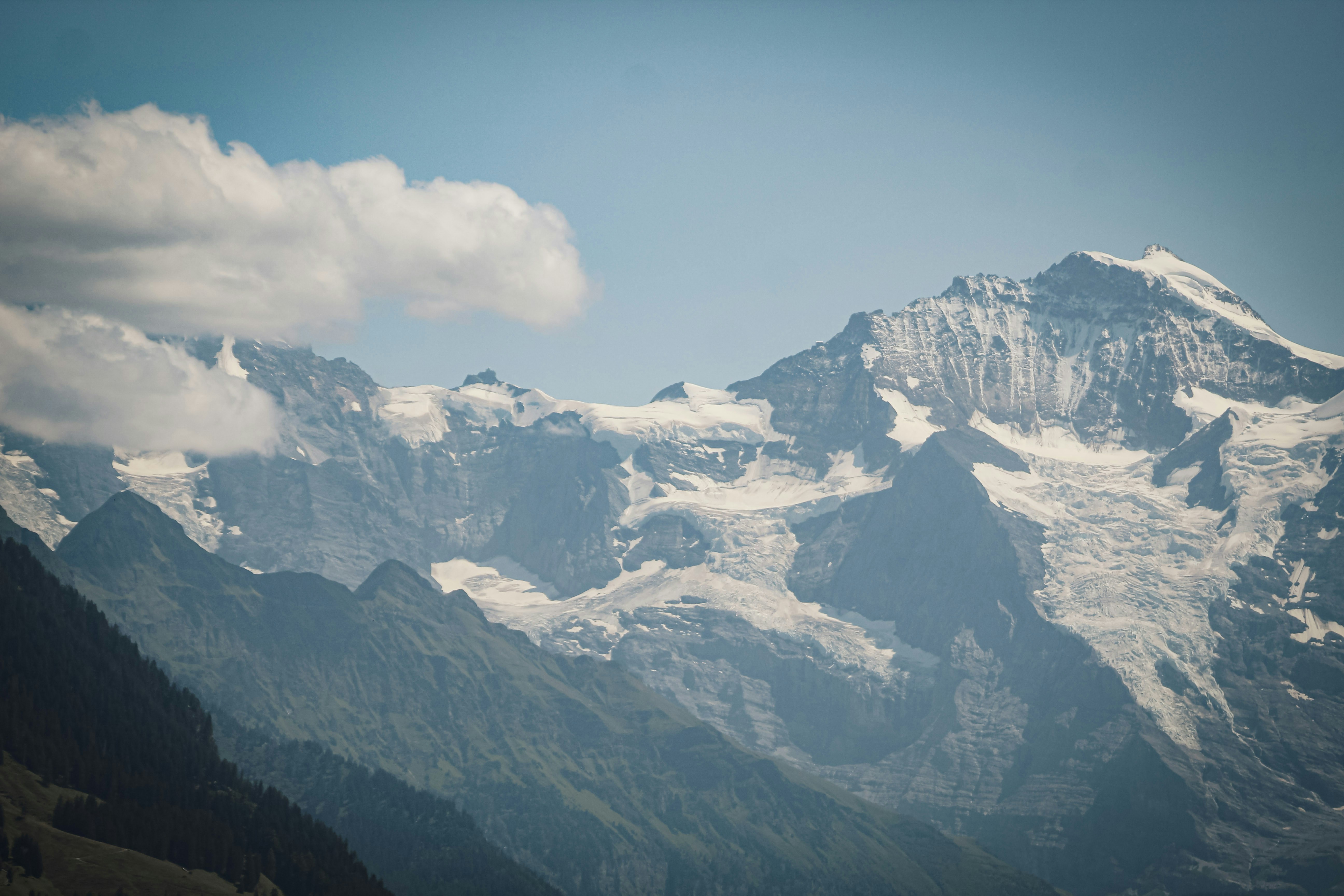 Snowbound Peaks under a Quiet Sky