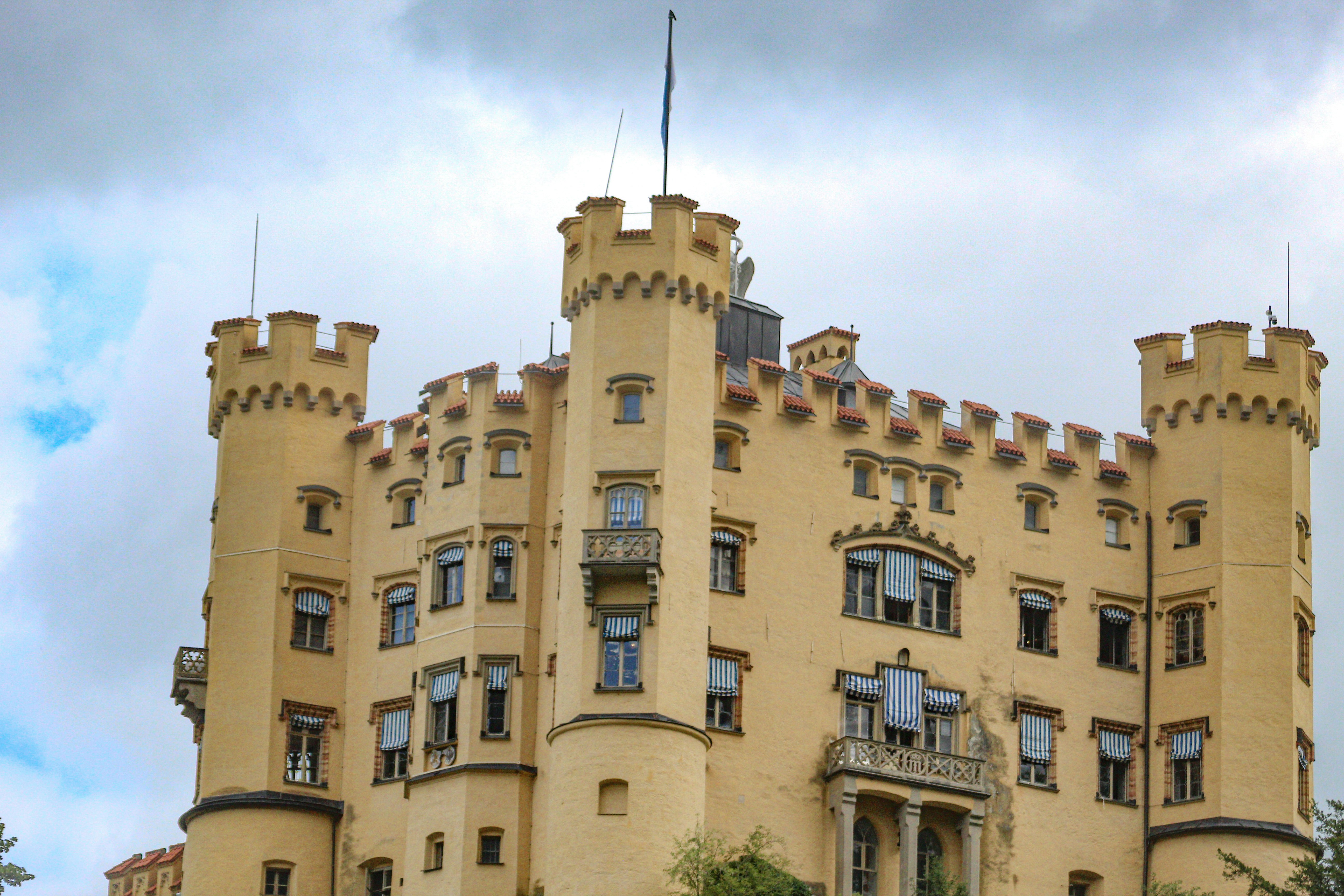 Castle Facade Rising Above the Cliffside