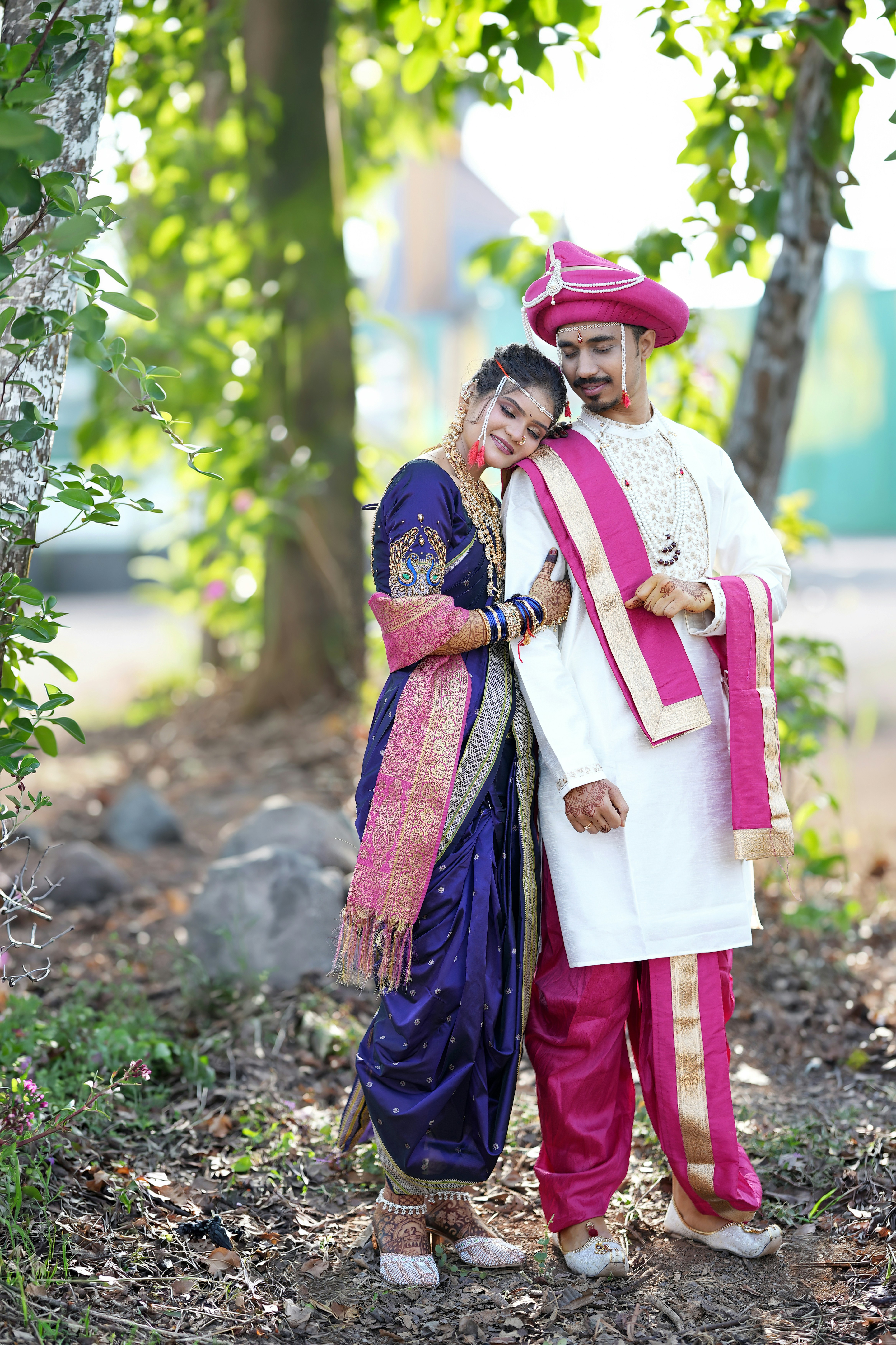 Embrace Under the Canopy: A Royal Moment