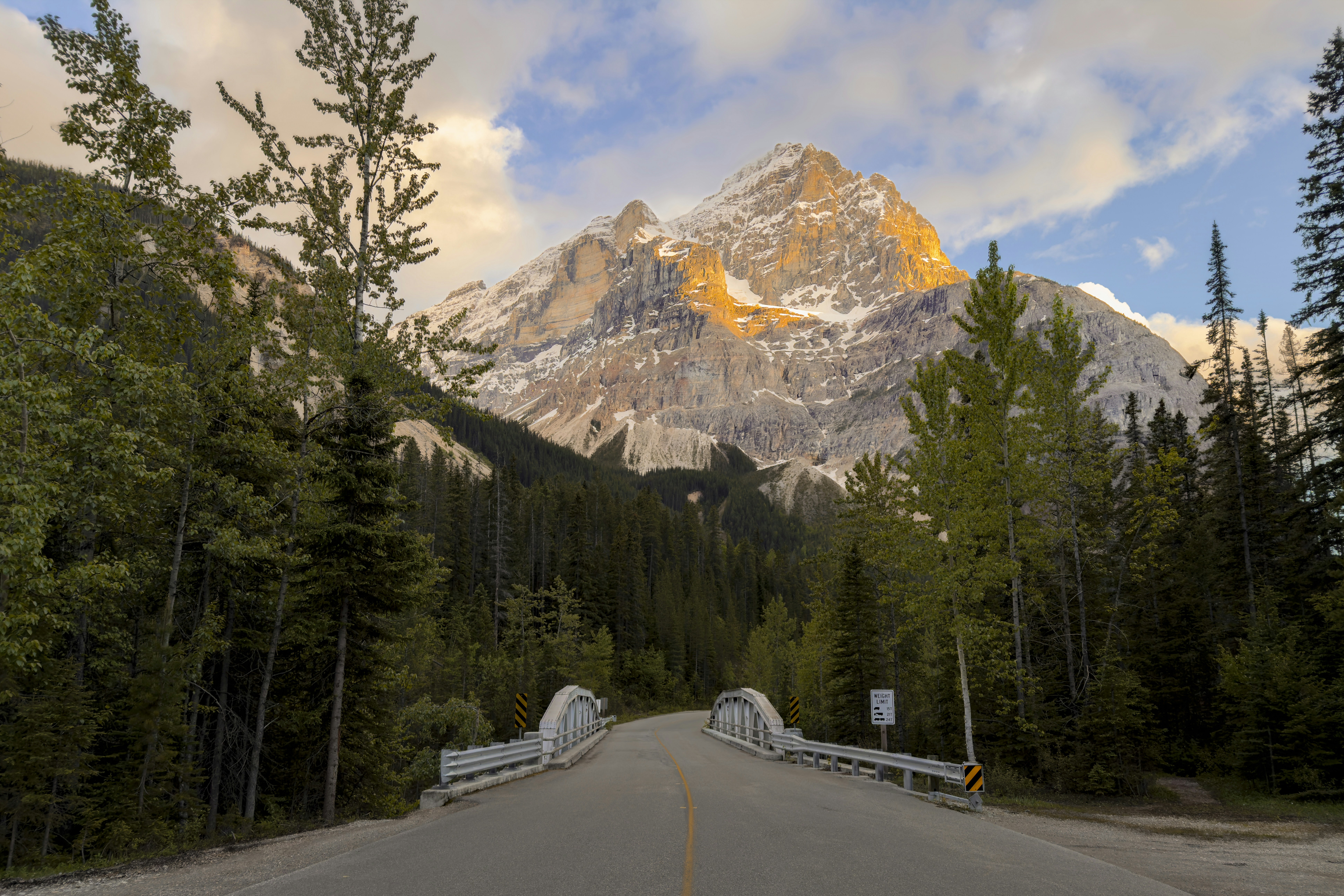 Golden Peak Bridge: A Mountain Welcome