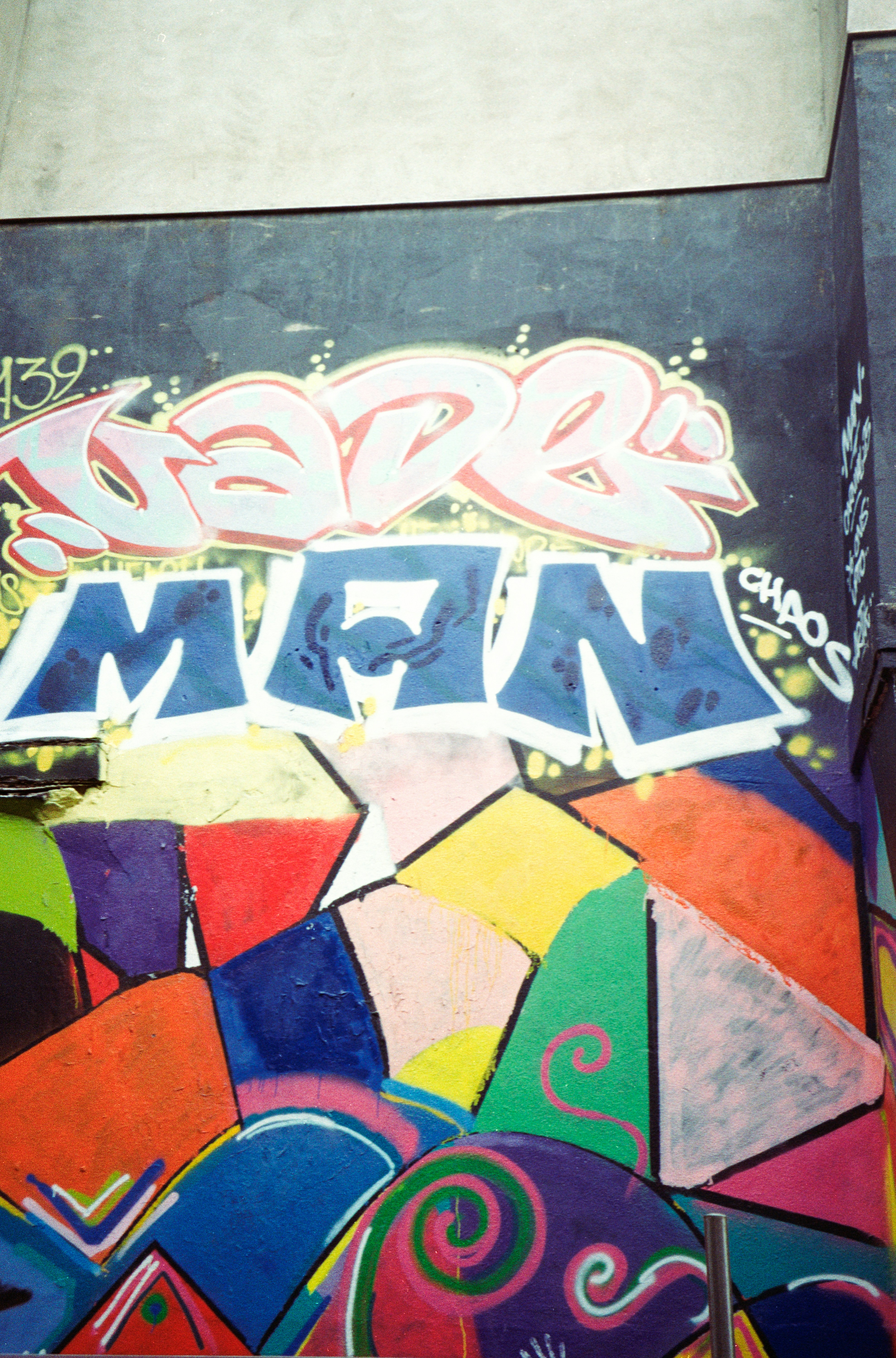 Colorful Street Palette: A Graffiti Canvas of Letters and Swirls