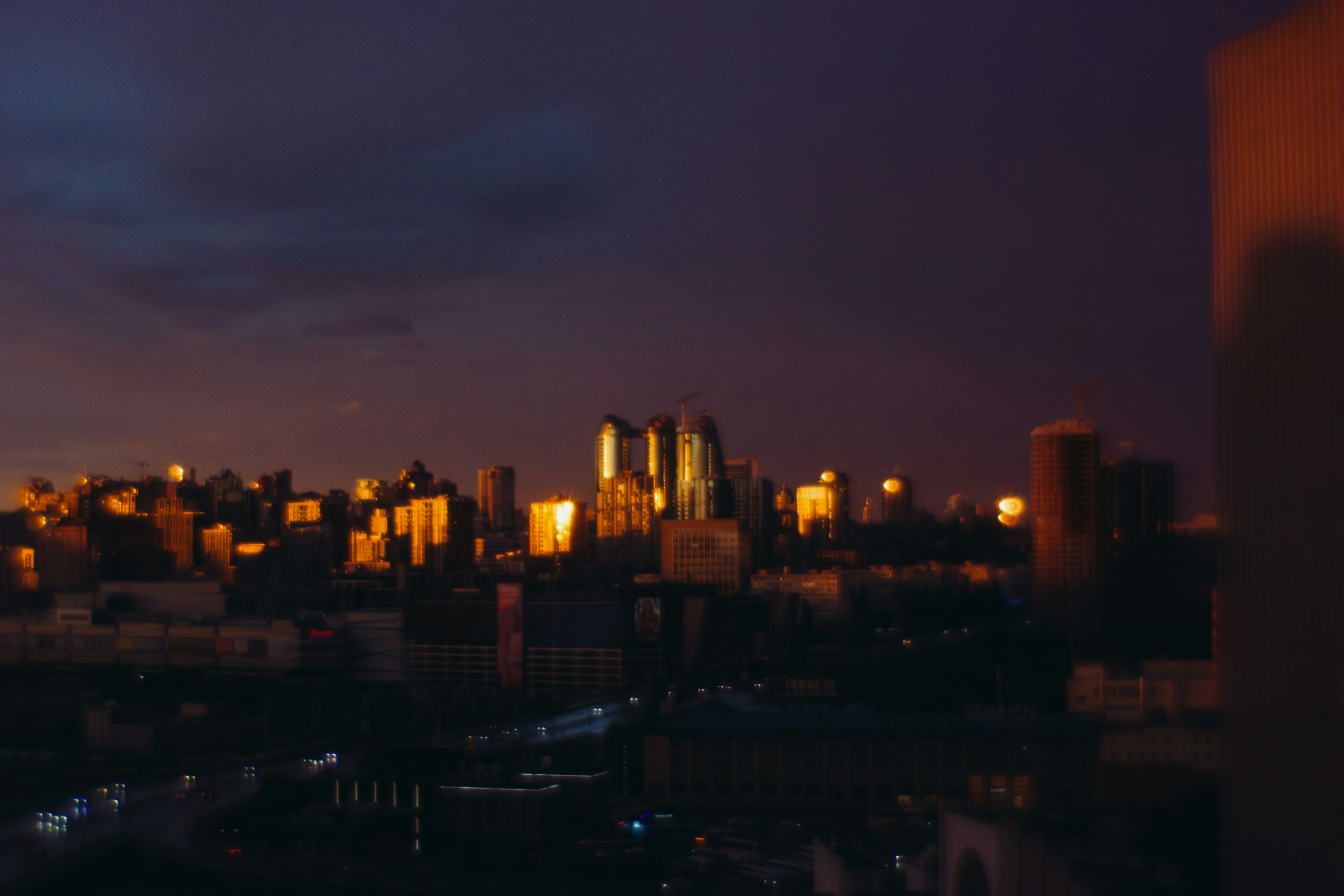 Luminous City Edge at Dusk