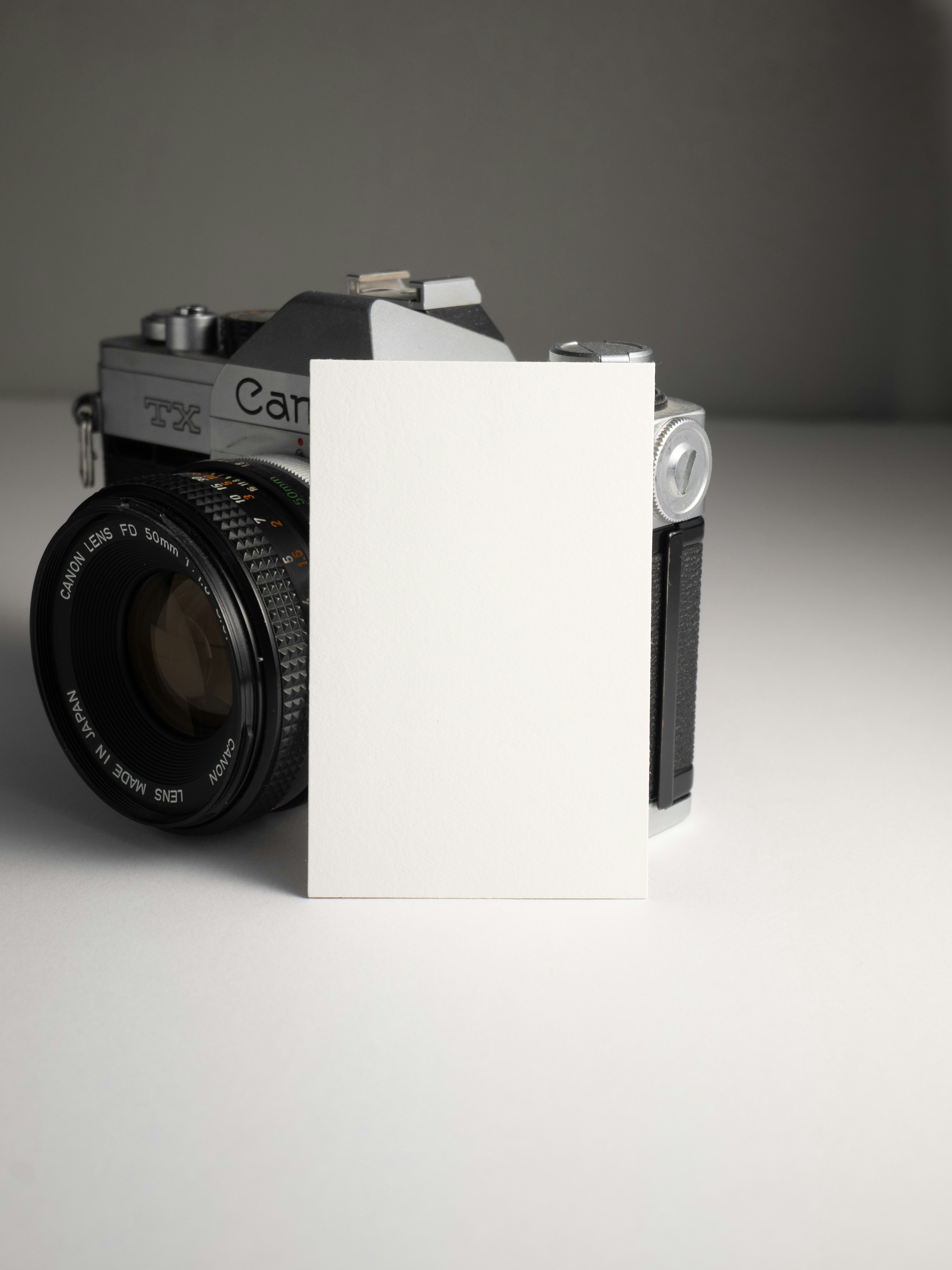 Understated Square Silence: A Classic Camera with Cardboard Veil