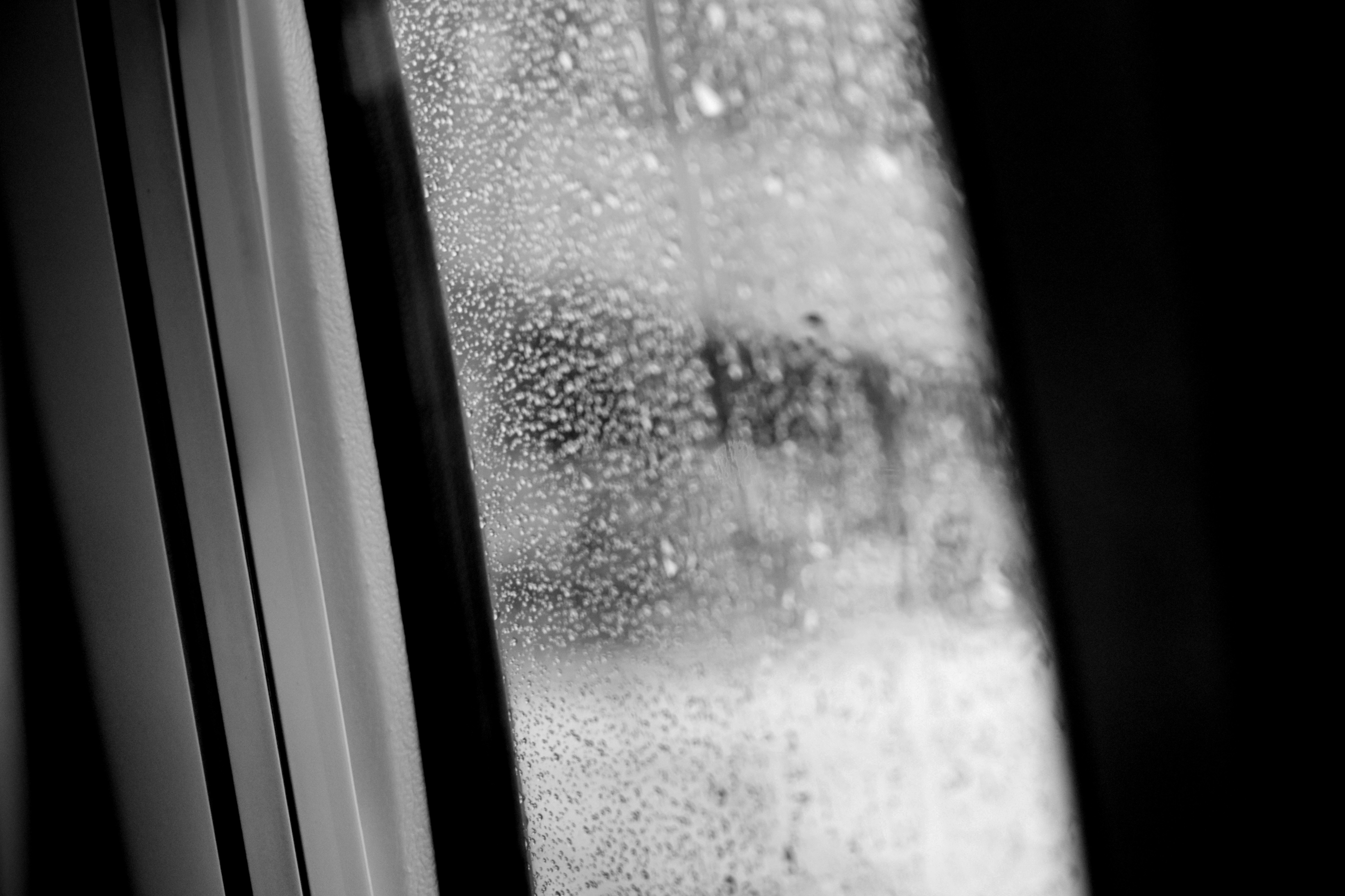 Raindrops on a Window: Quiet Geometry of a Passerby Scene