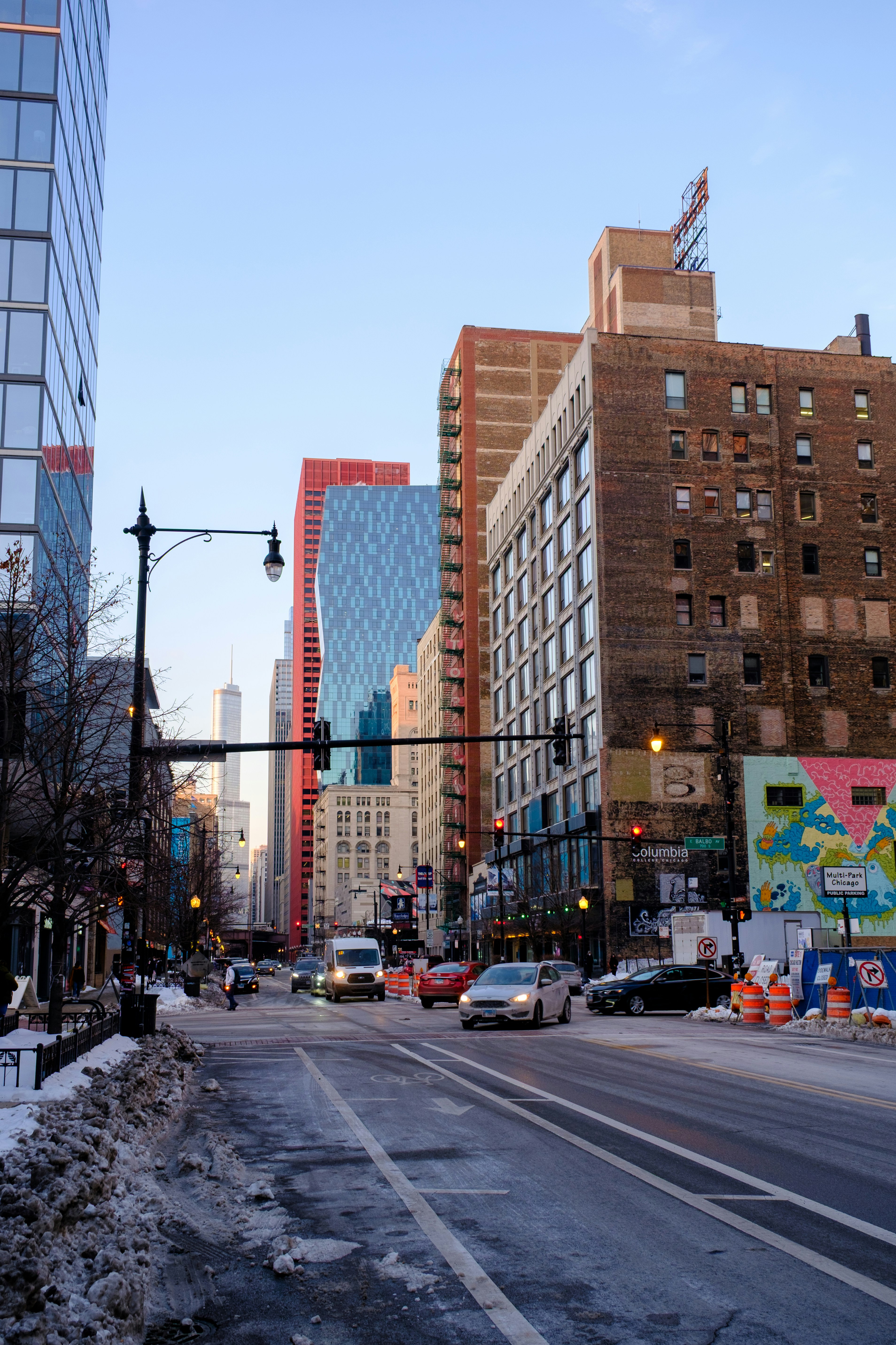 City Street in Winter Light