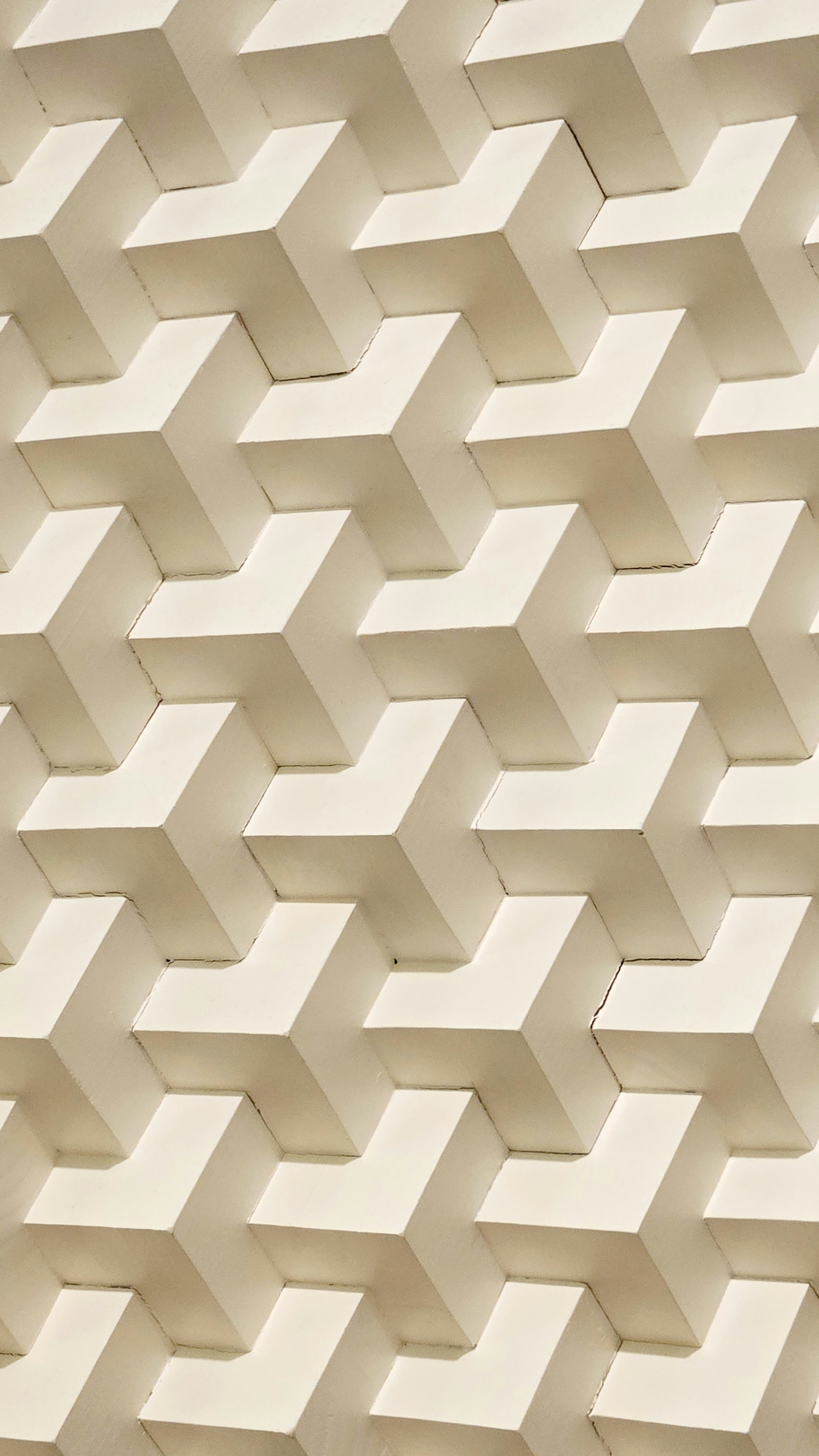 Architectural Geometry: Interlocking Staircase Tiles Create a seamless Pattern