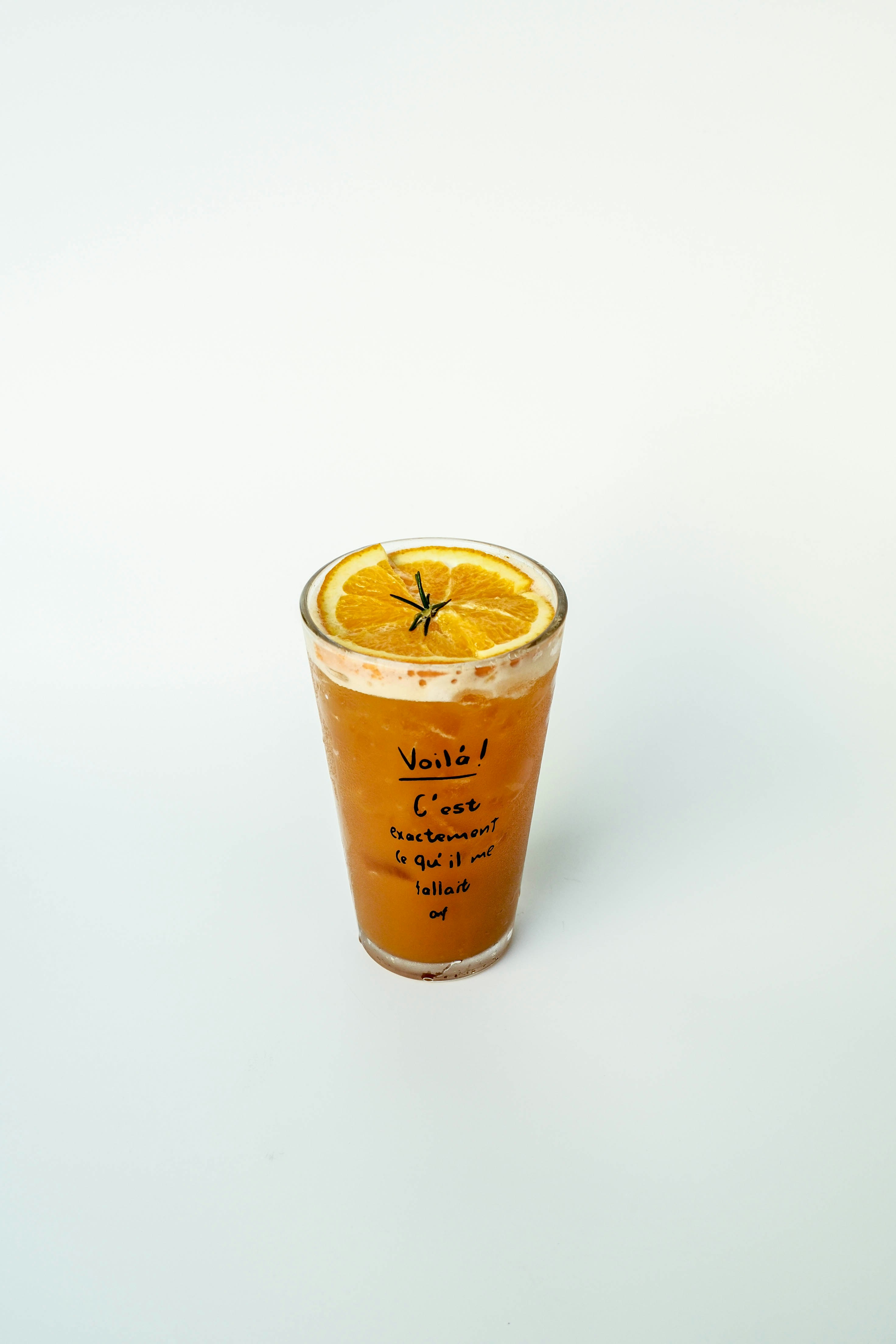 Citrus Toast: A Sip of Morning Light on a Minimalist White Studio