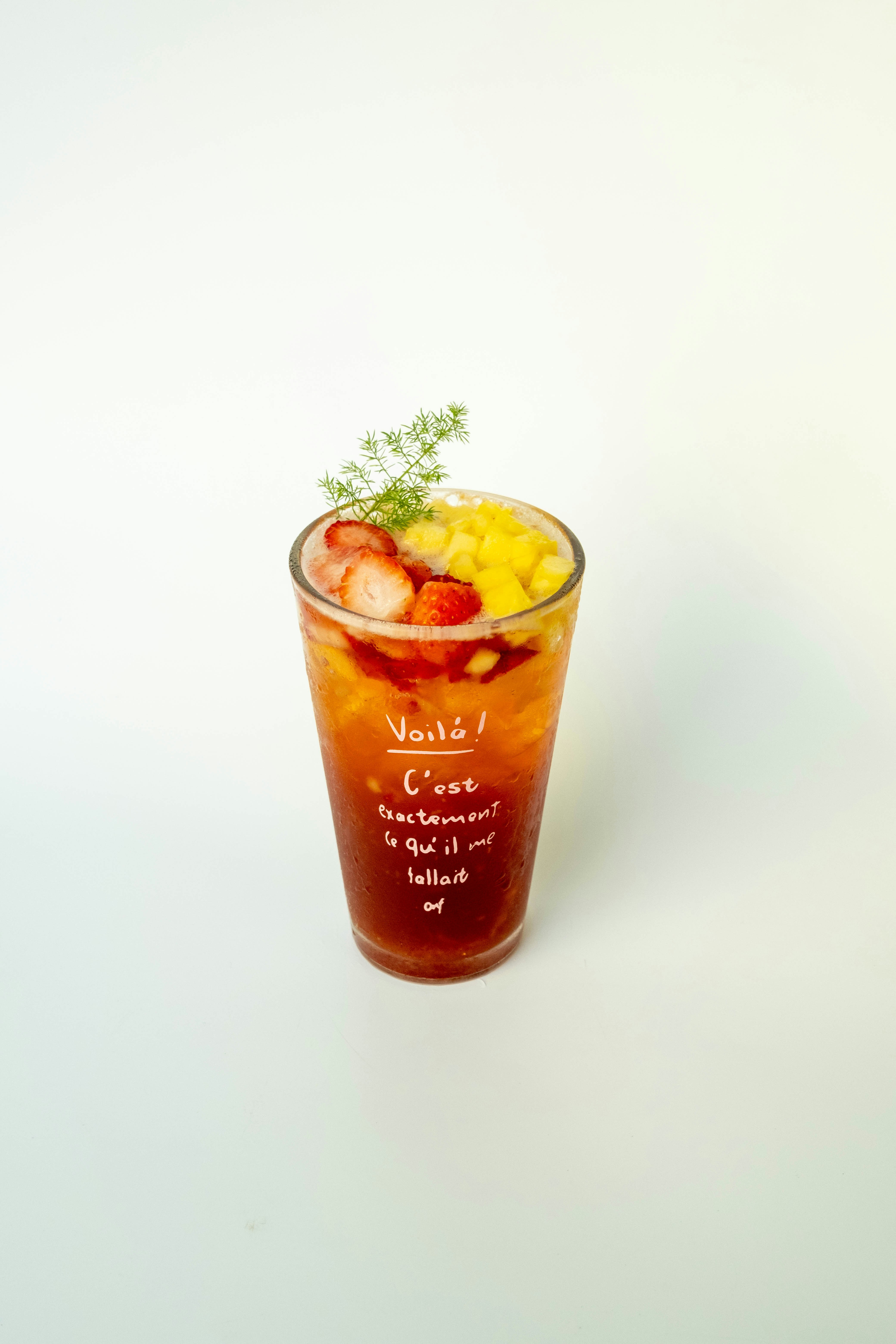 Sunlit Citrus Cooler in a Minimal Studio