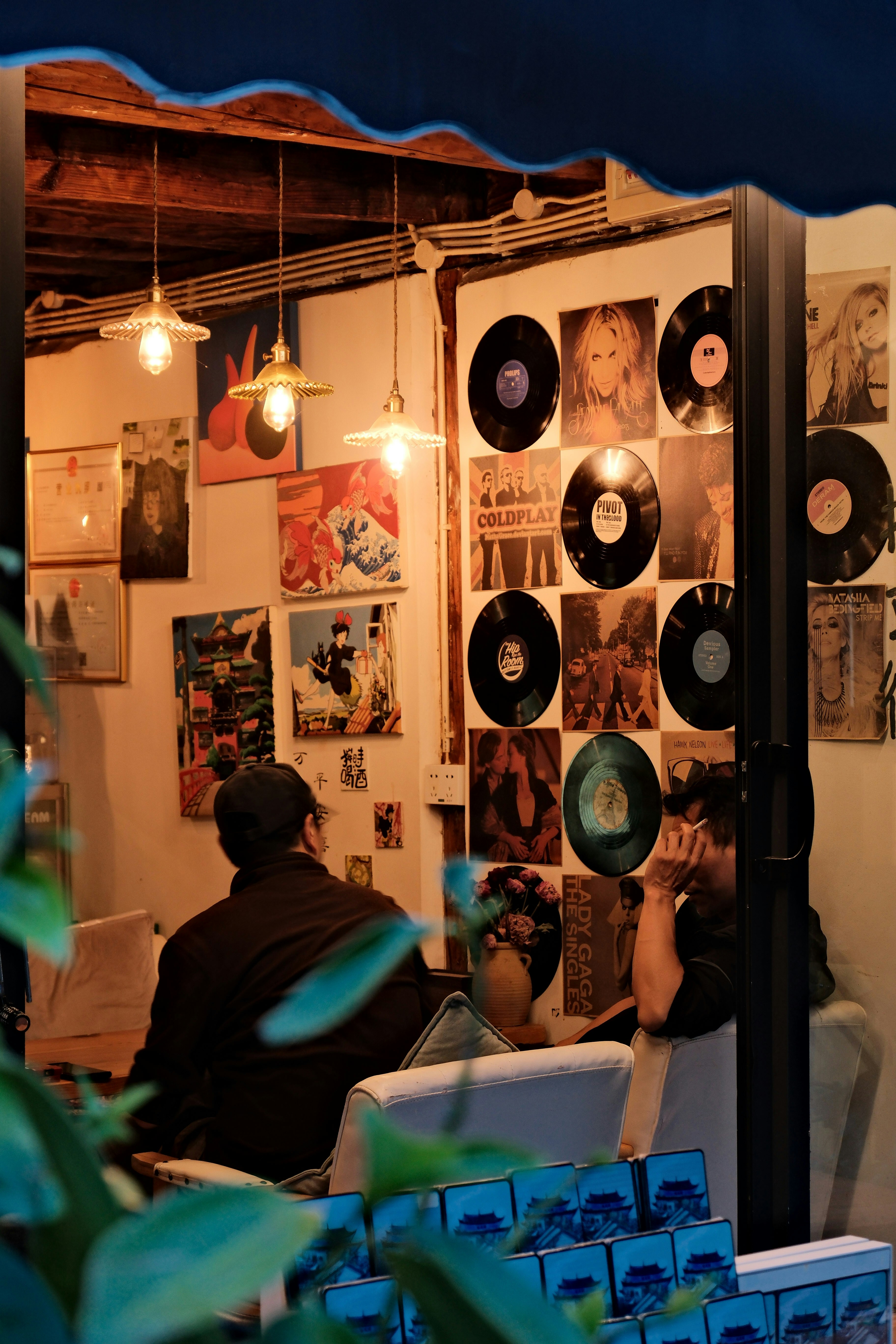 Vinyl Walls and Warm Lights: A Cozy Record Bar Scene