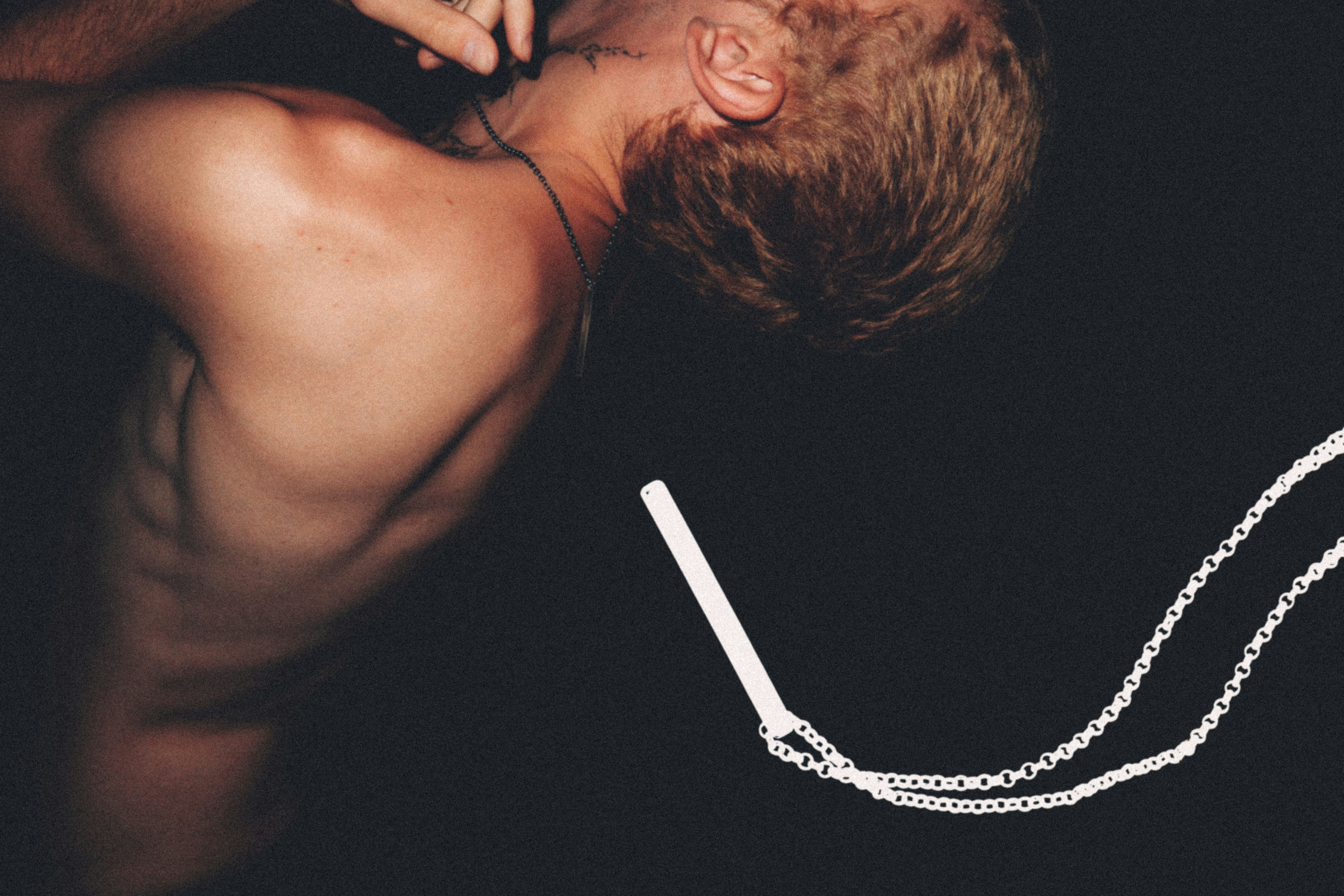 Neon Chain and Shadow: A Portrait in Velvet Darkness