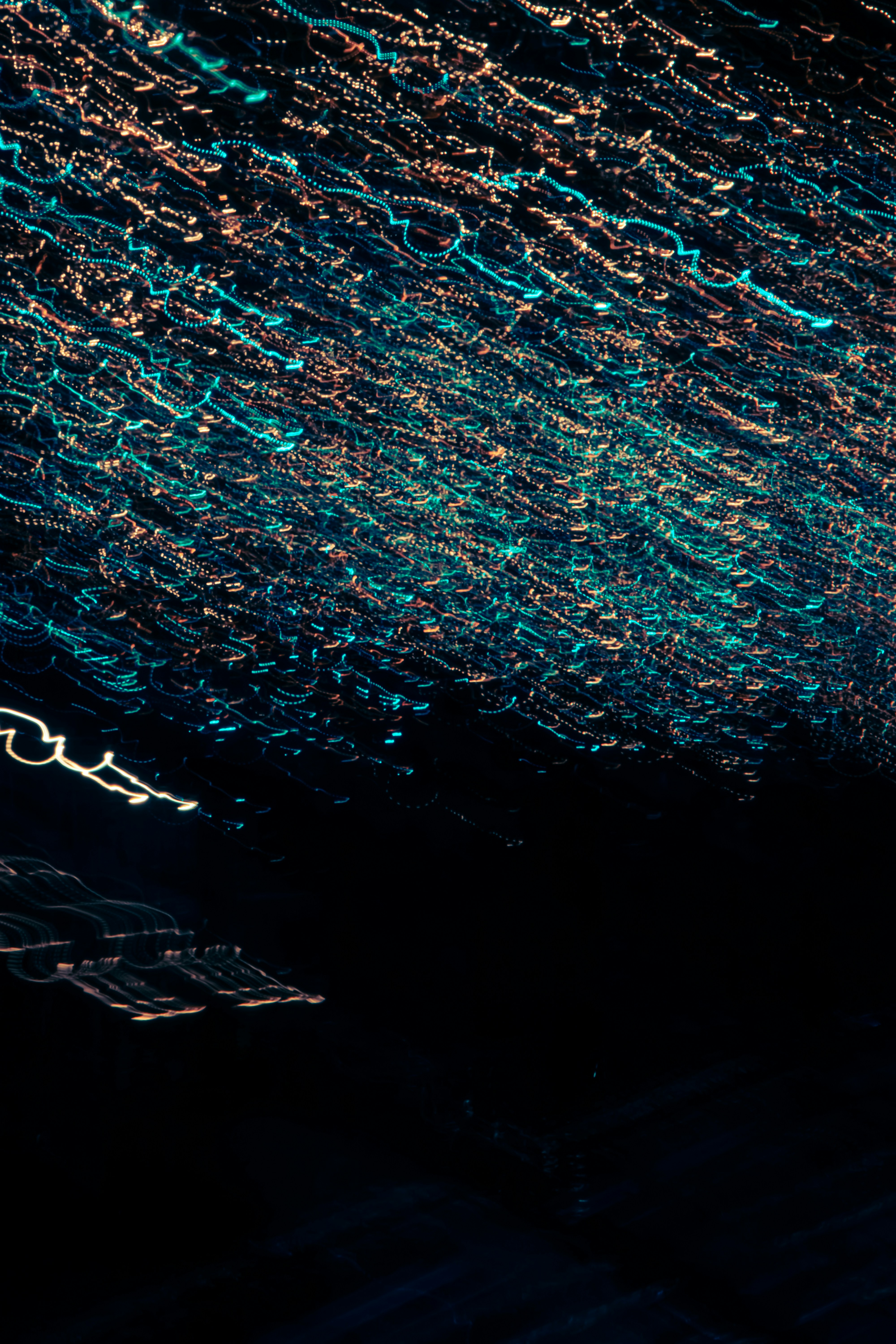 Trailing City Lights in Motion: Abstract Nightscape