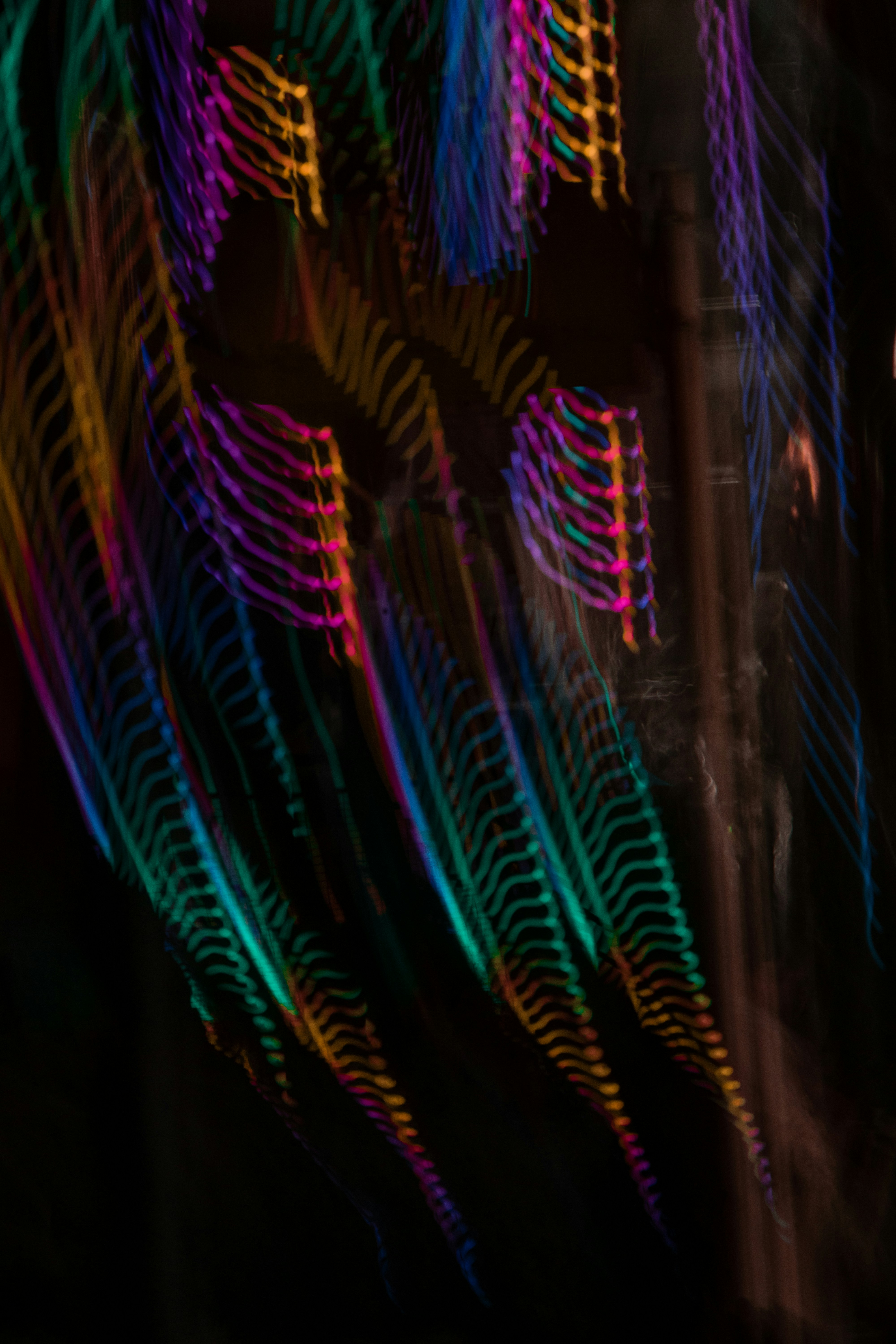 Neon Whorls in the Dark
