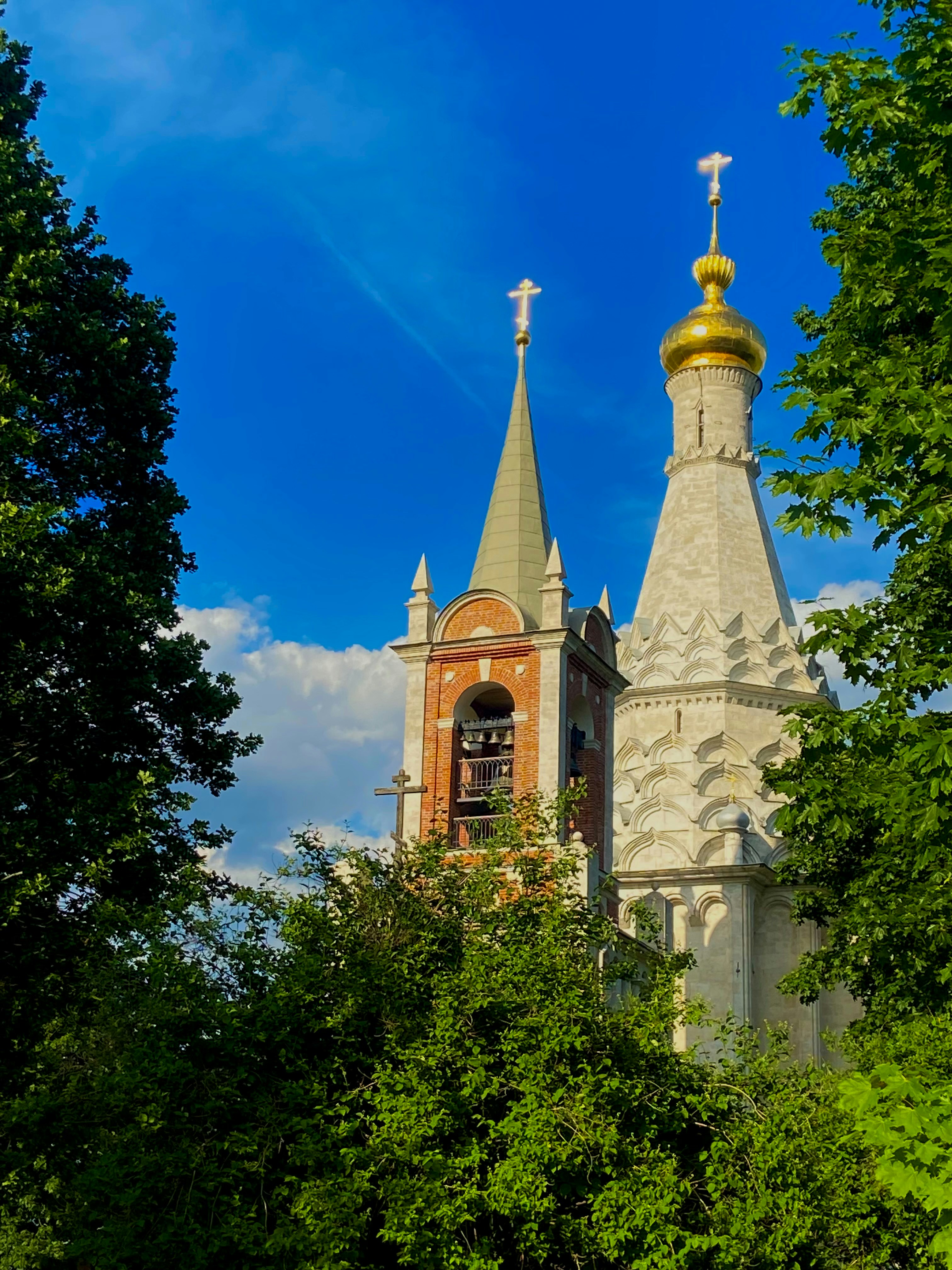Twin Spires and Golden Dome: A Cathedral Buried in Green