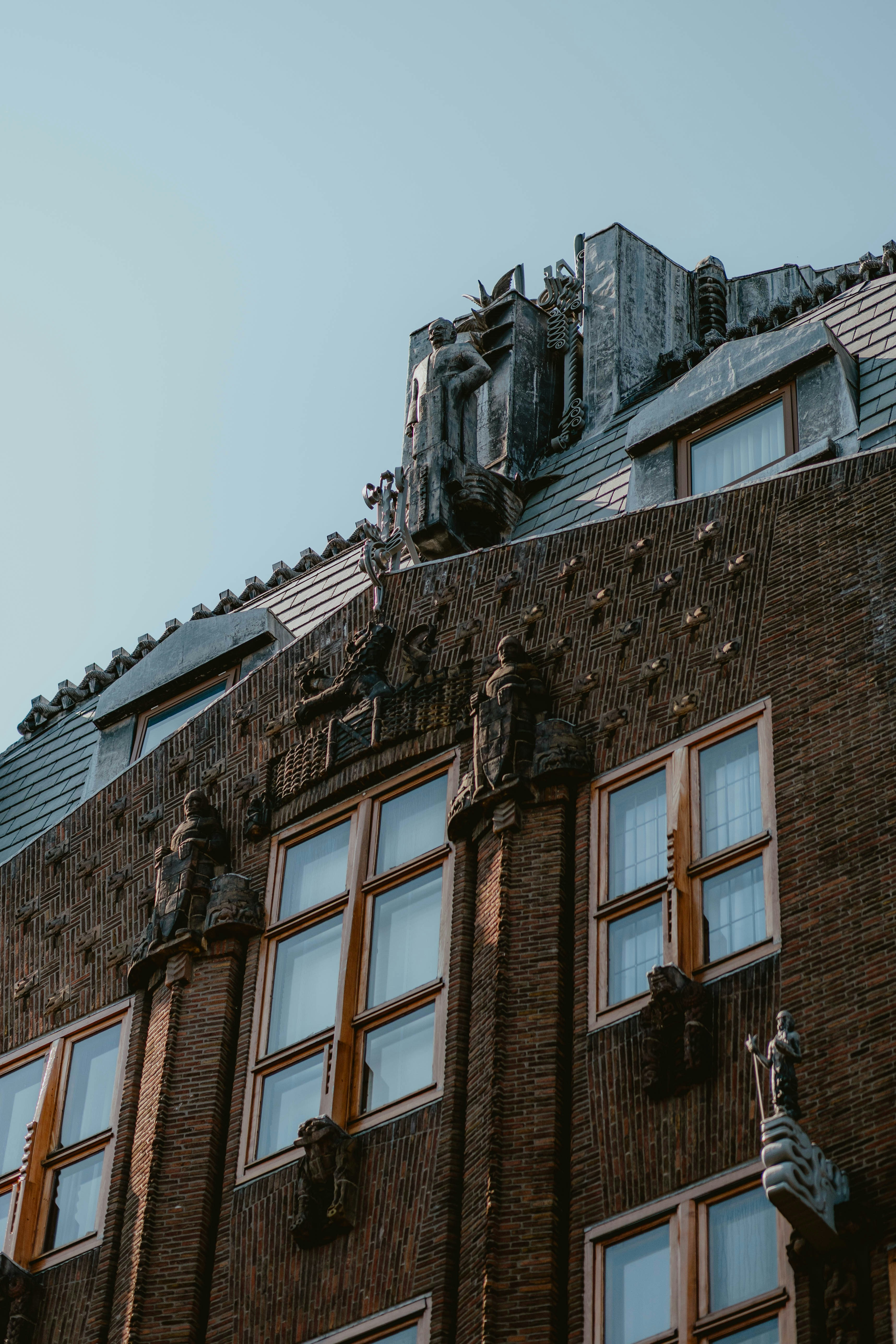 Gothic Facade in Brick and Stone