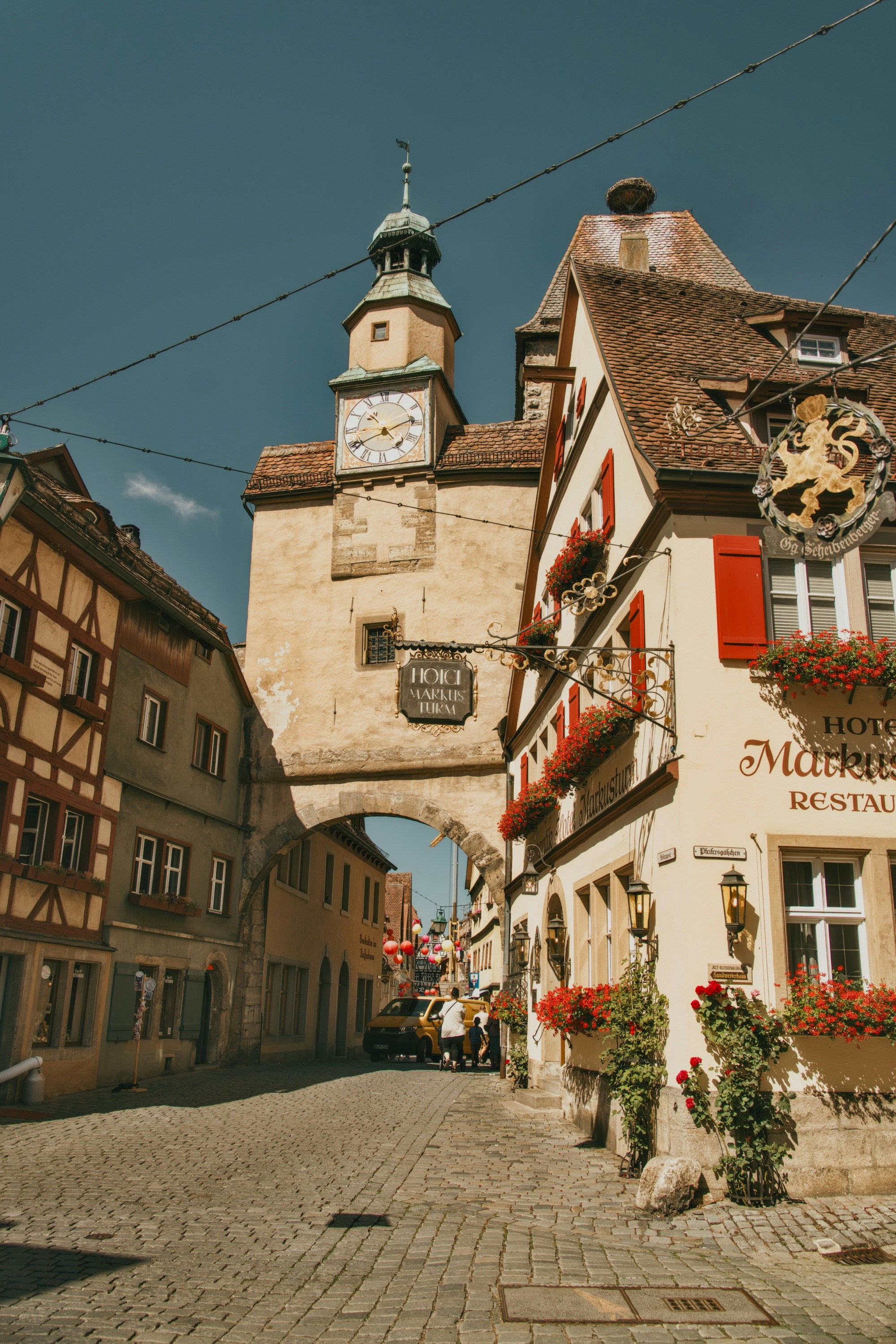 Clocktower Gateway to a Cobblestone Village