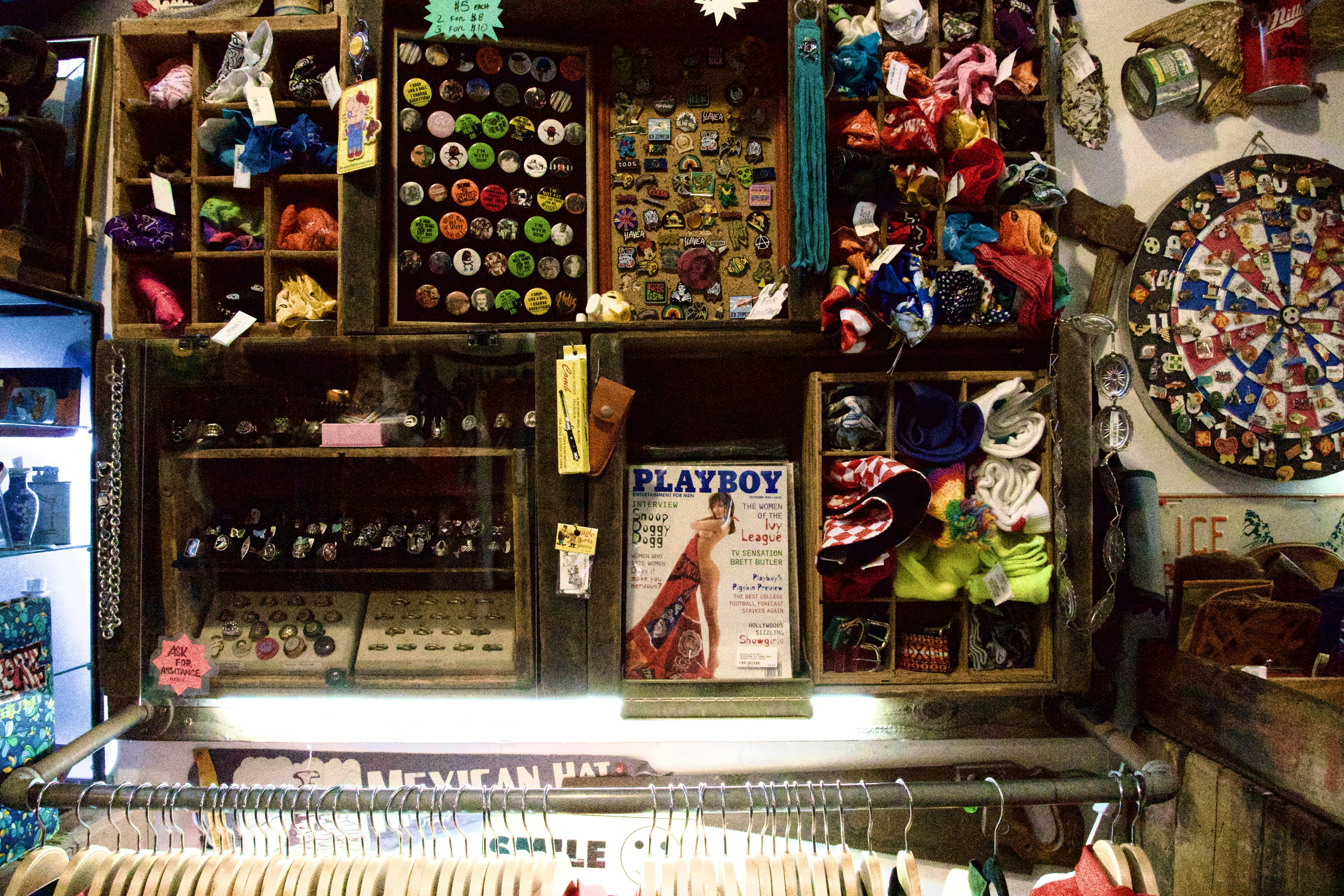 Curated Corner: Vintage Trinkets, Pins, and a Playful Playboy Poster