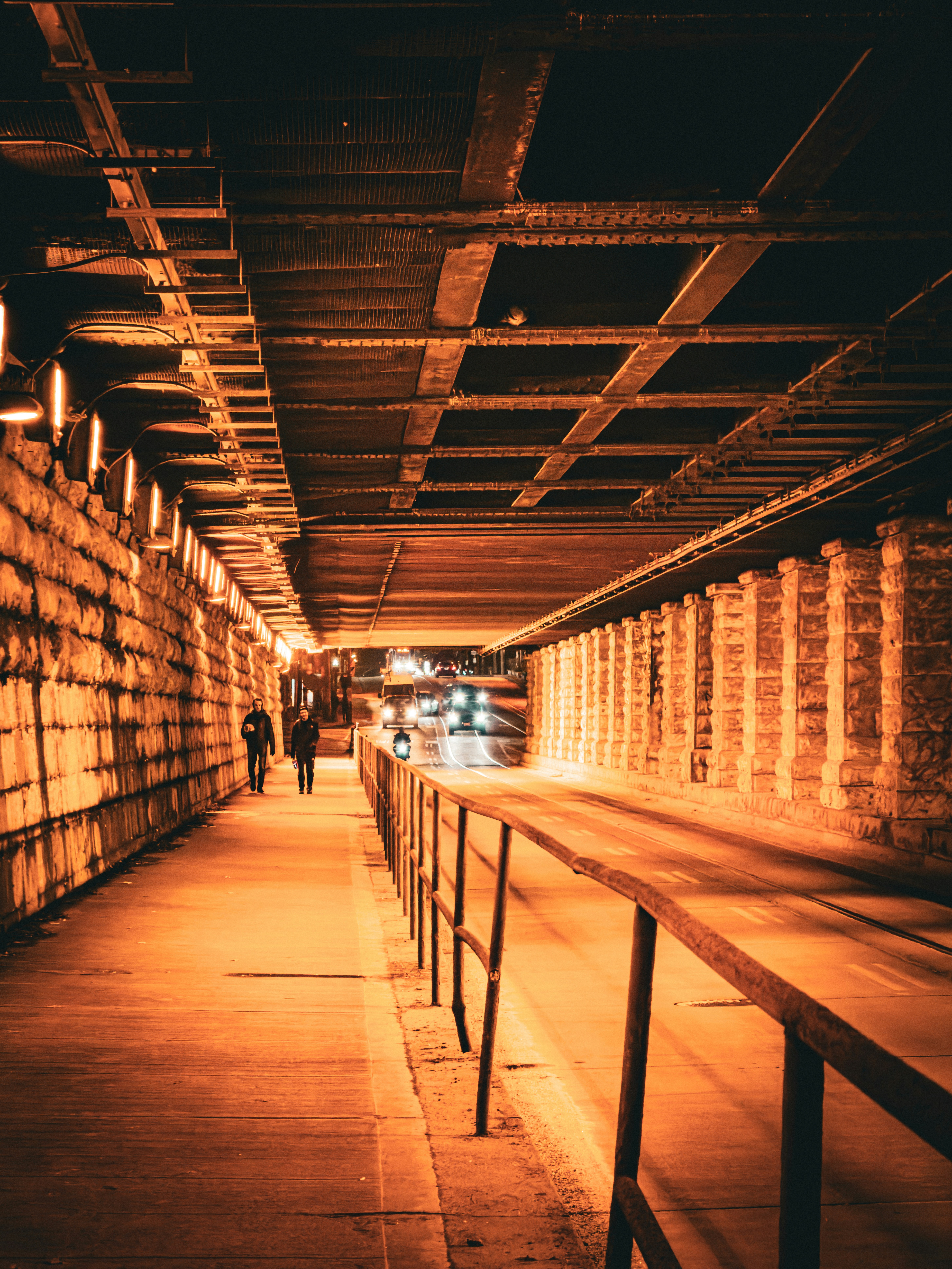Underpass Echoes: Warm Lightguides a Silent Walk