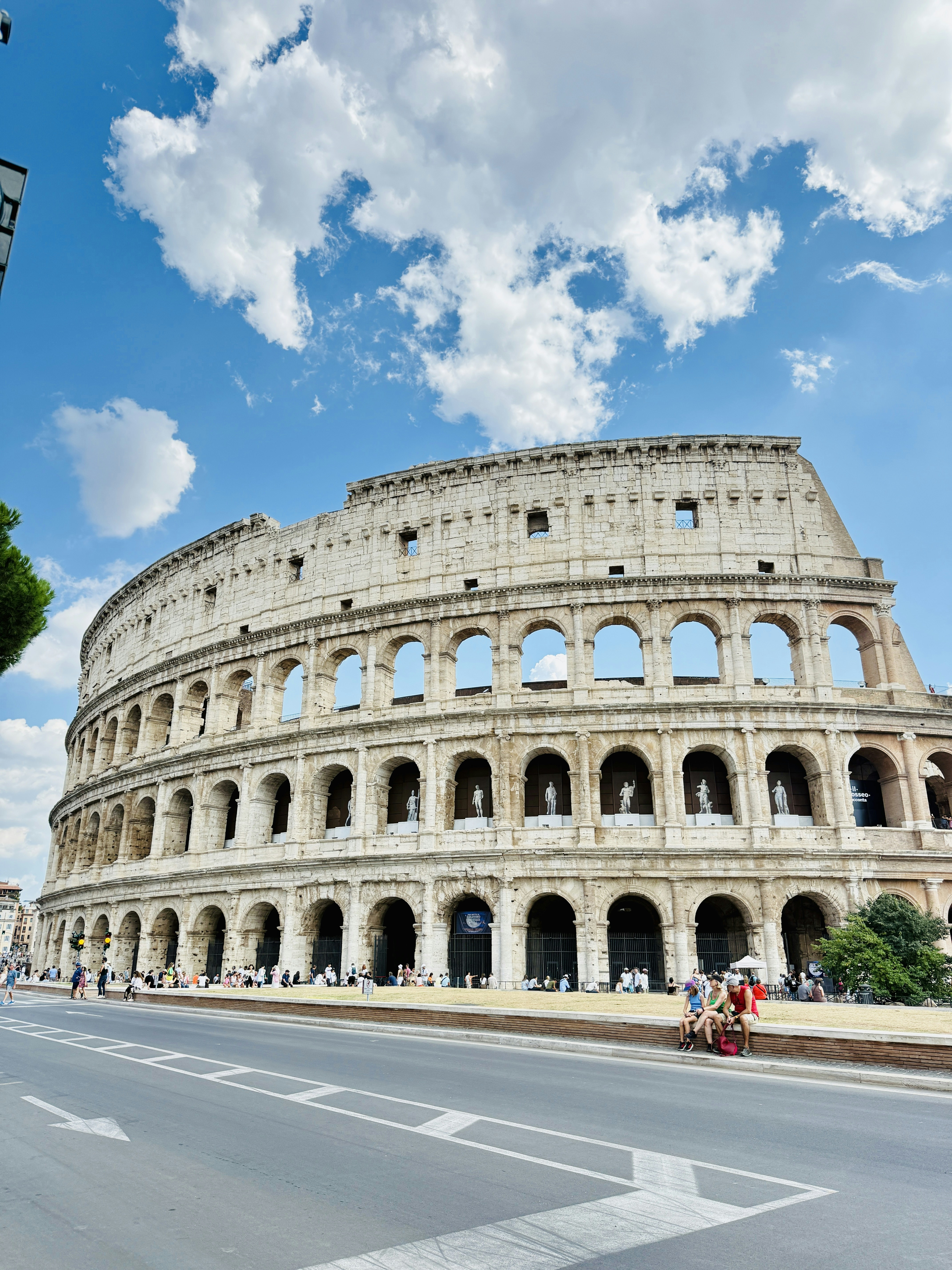 The Colosseum Under a Blue-sky Veil