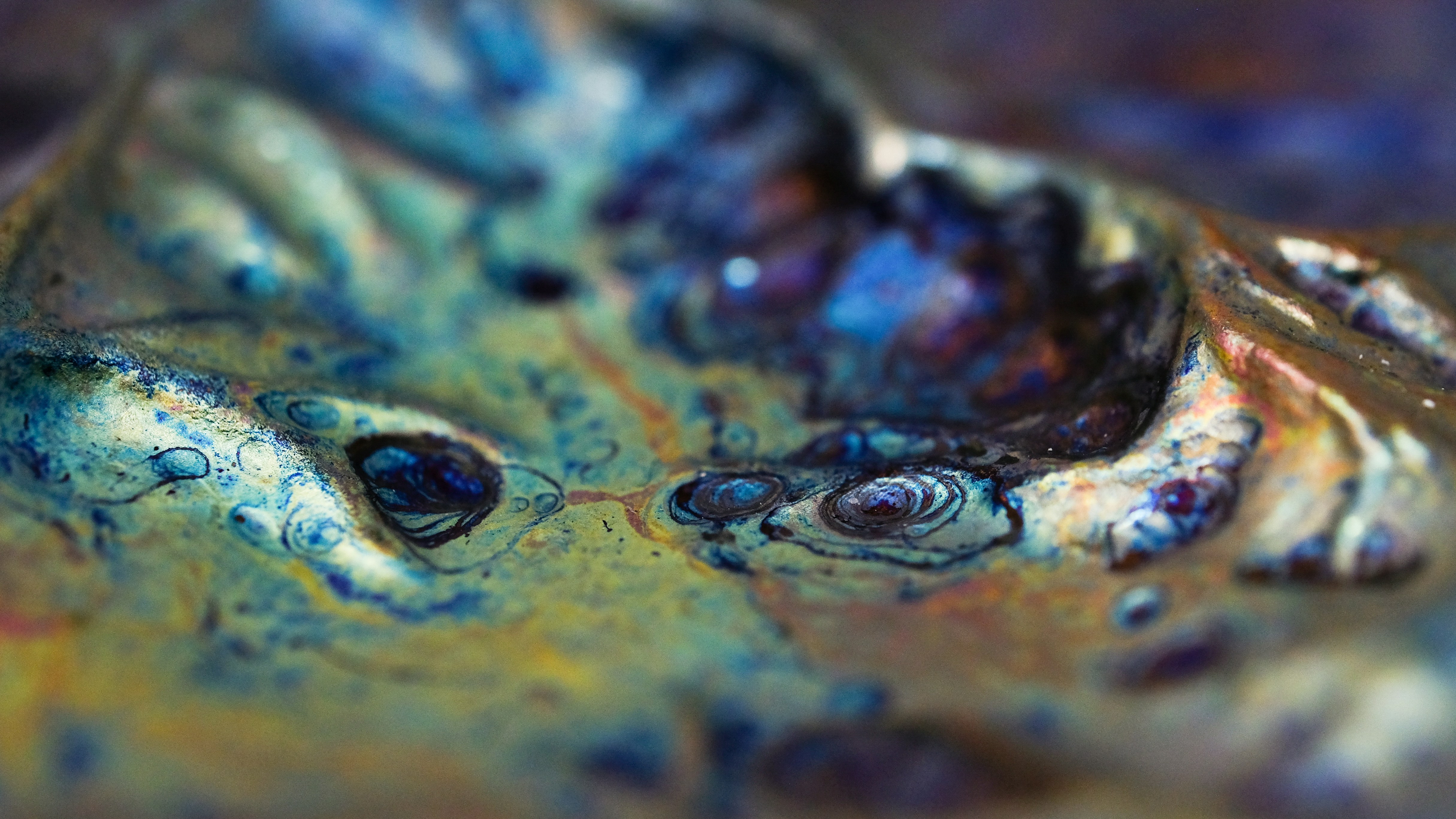 Colorful Macro Ripples: A Rusty Surface in Quiet Motion