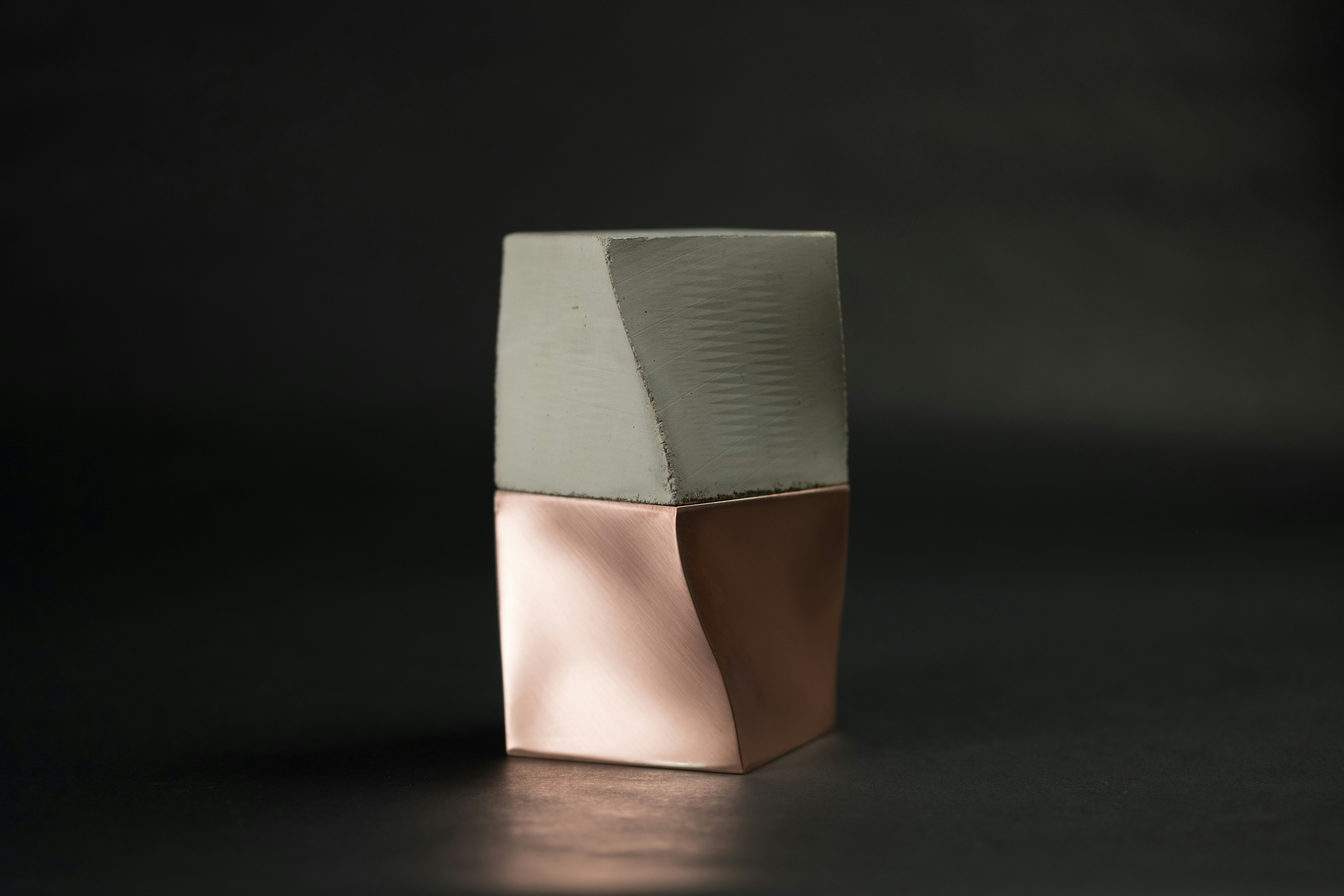 A Modest Facade: Two-Toned Cube Nestled in Shadow