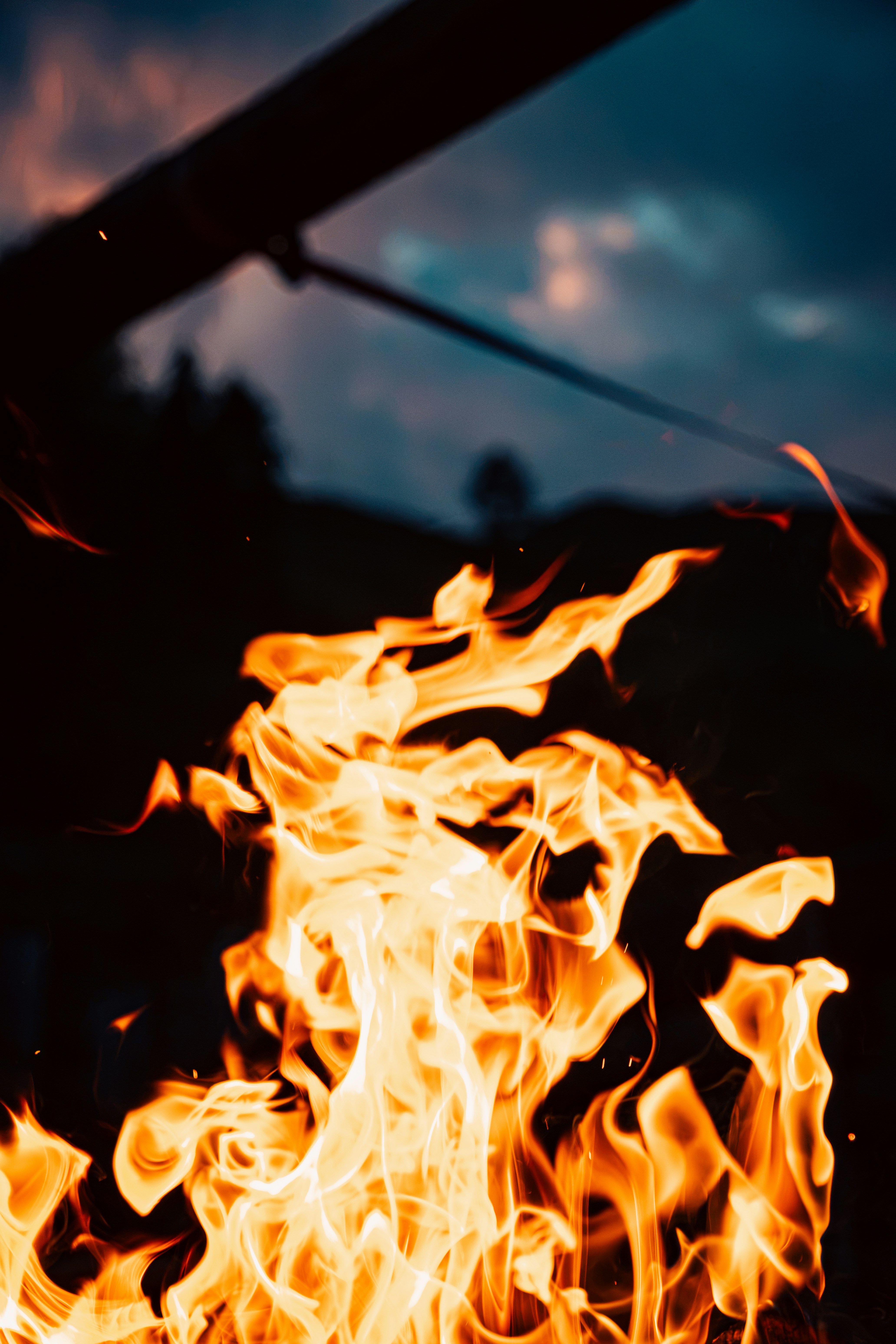 Born in the Ember: Firelight in the Open Evening