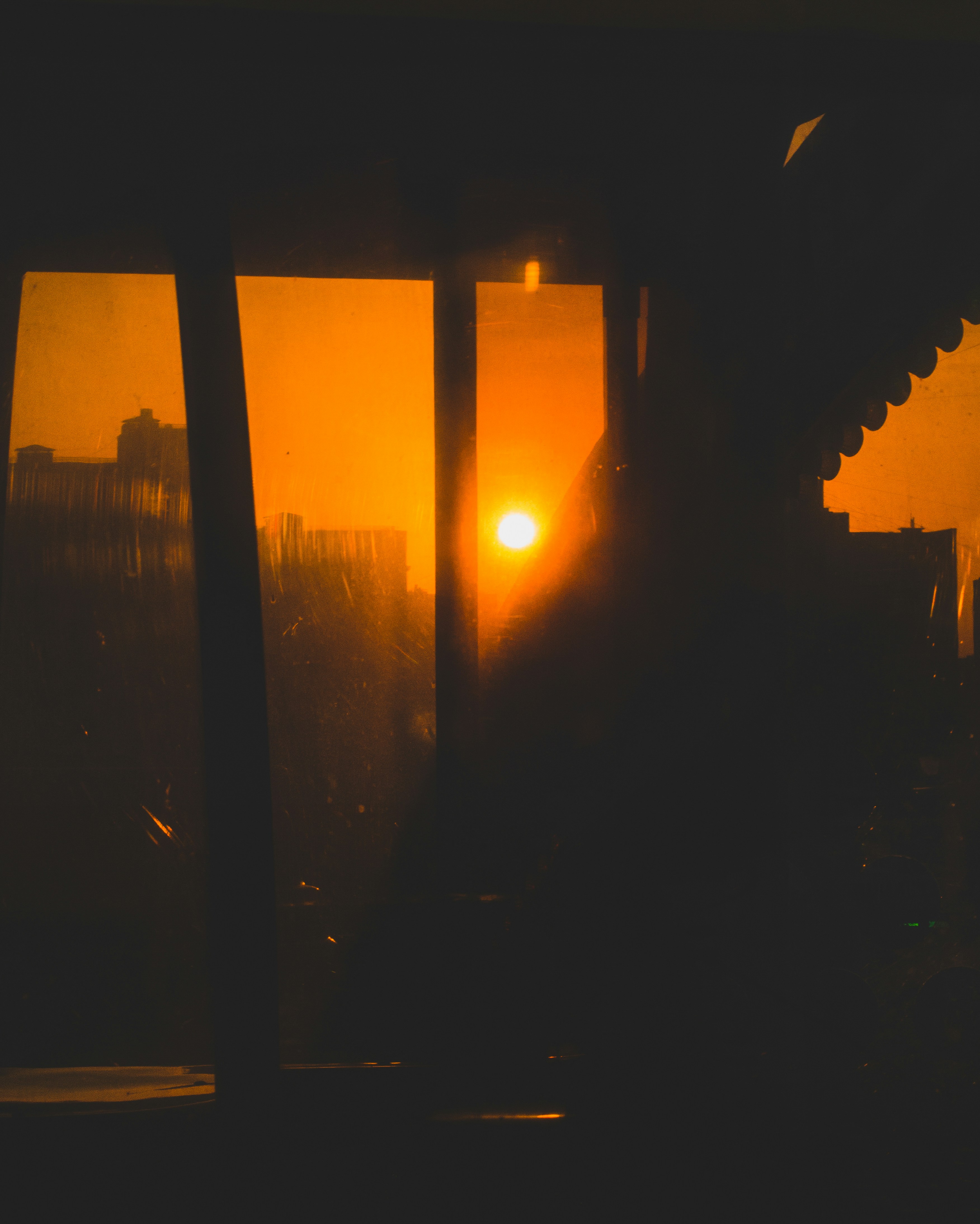 Silhouetted Balcony at Sunset
