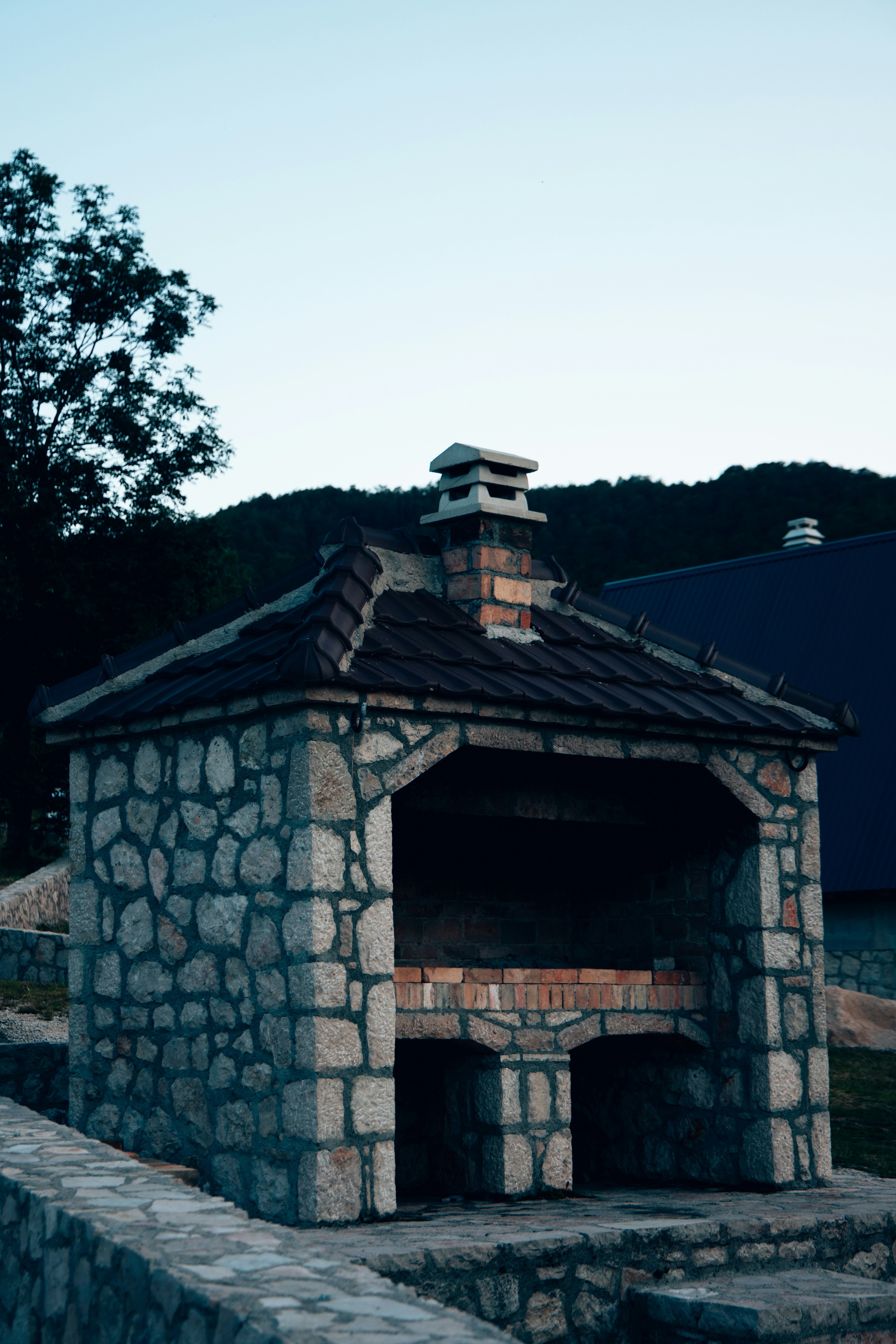 Stone Oven, Quiet Chimney, Evening Glow