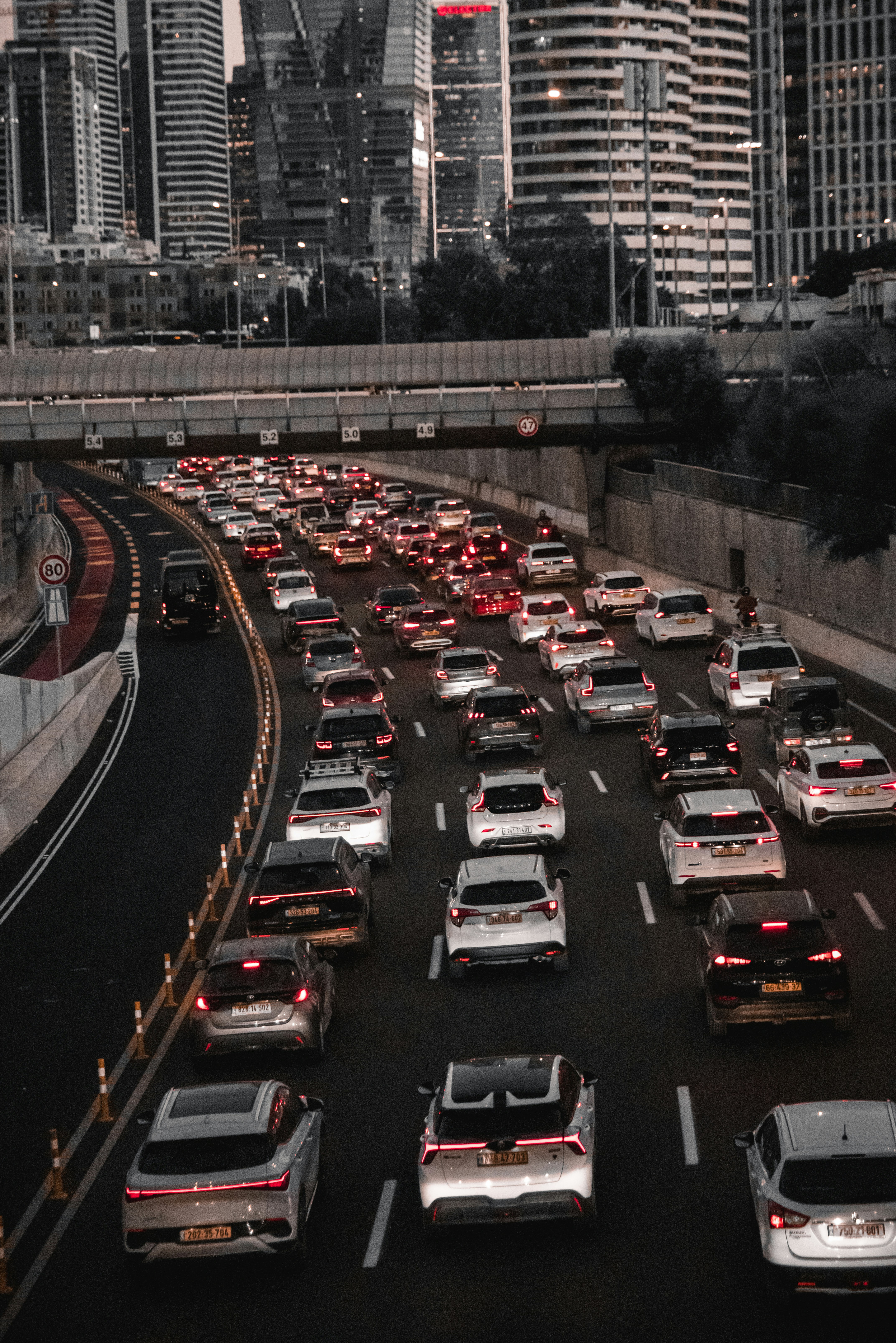Evening Highway Corridor: A City of Cars in Concert