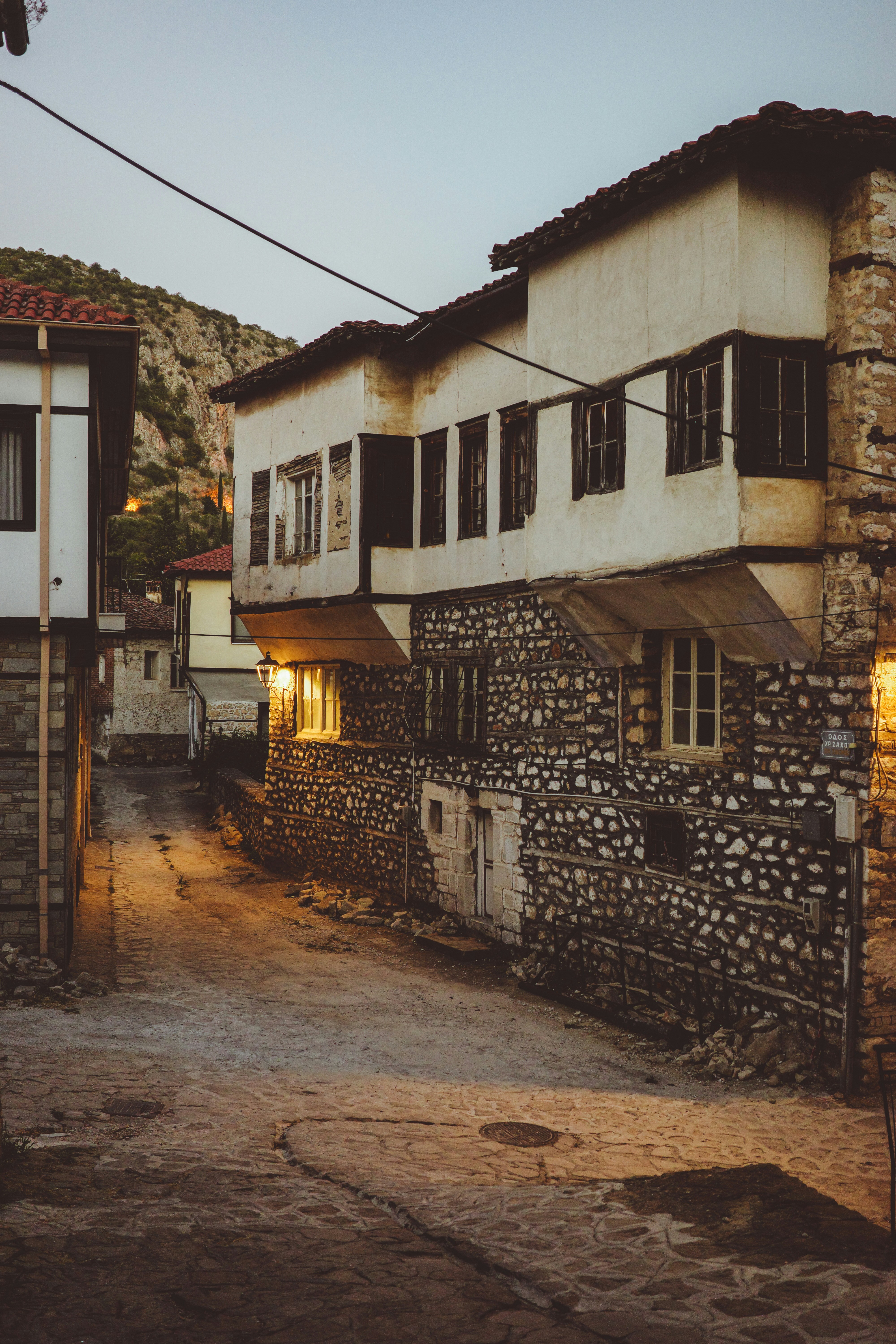 Storied Lane: A Quiet Evening Between Stone and Timber